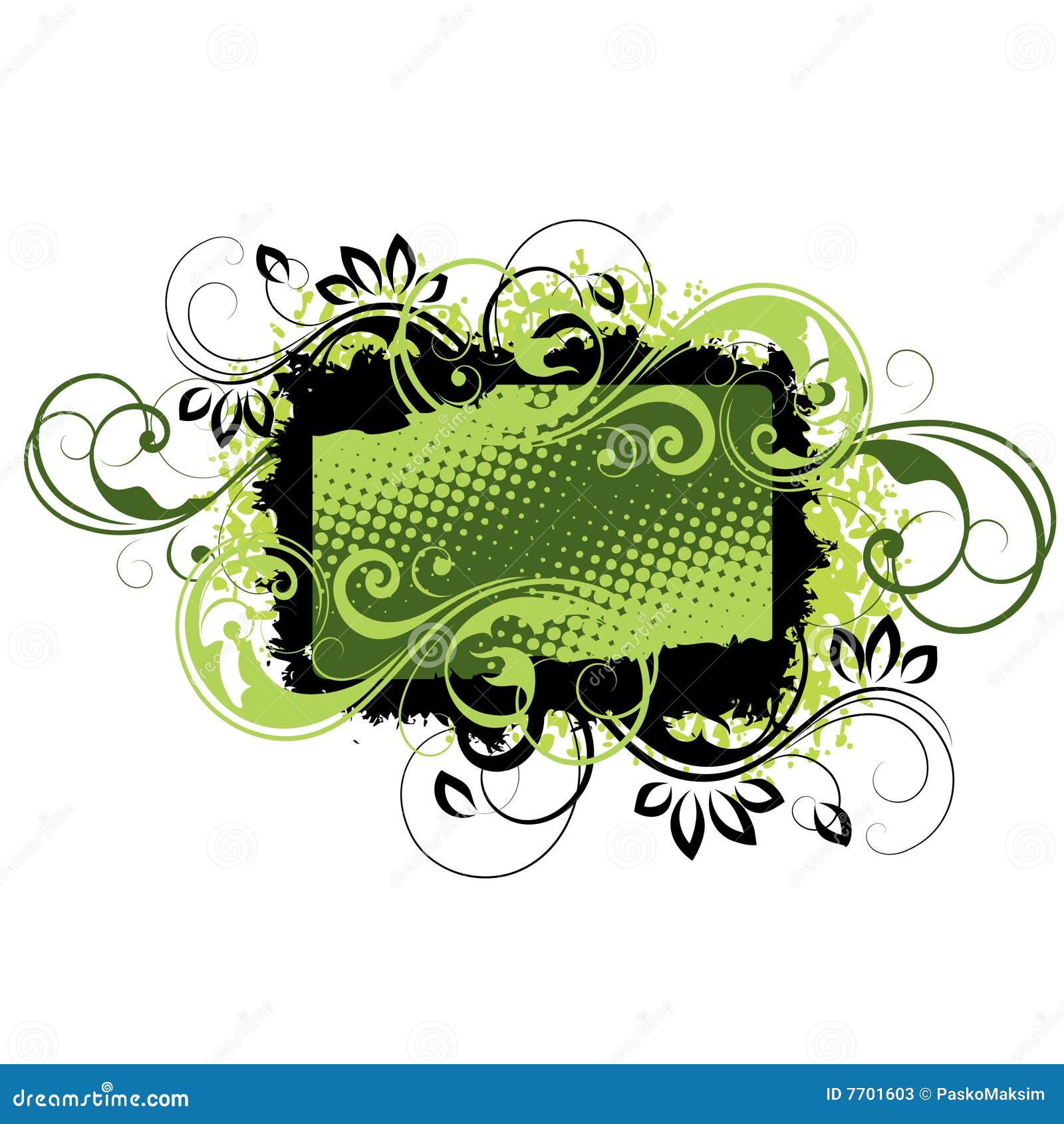 Abstract Green Frame stock vector. Illustration of isolated - 7701603