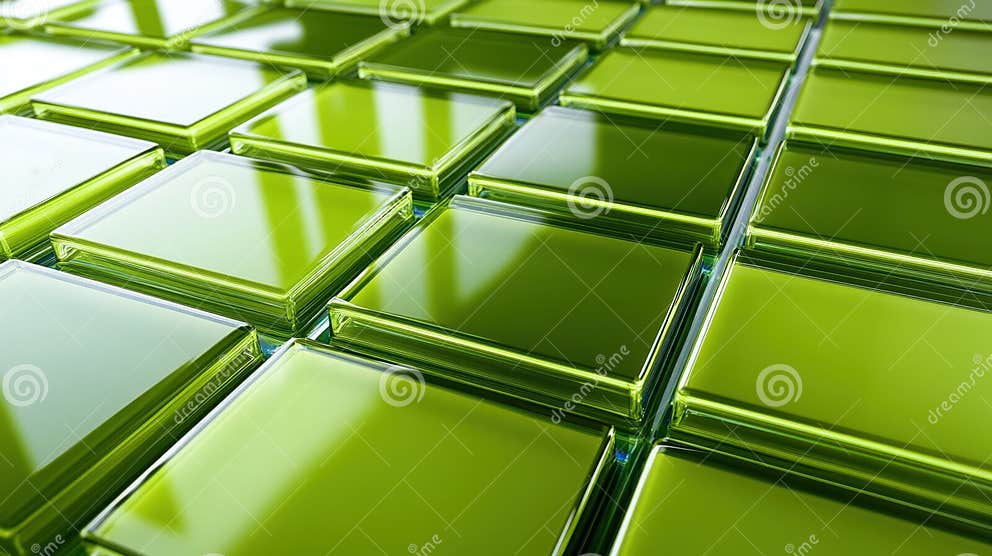 Abstract Green Glass Blocks Pattern for Modern Background Stock Image ...