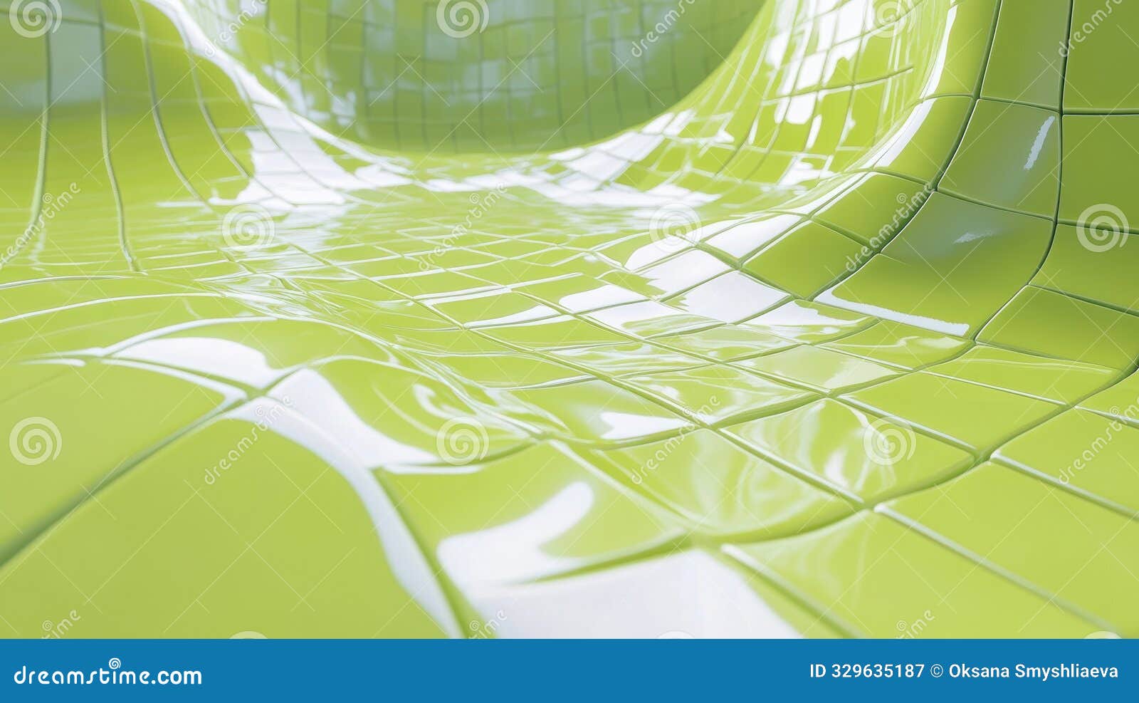 Abstract Green Glossy Grid Wave Background Stock Image - Image of ...