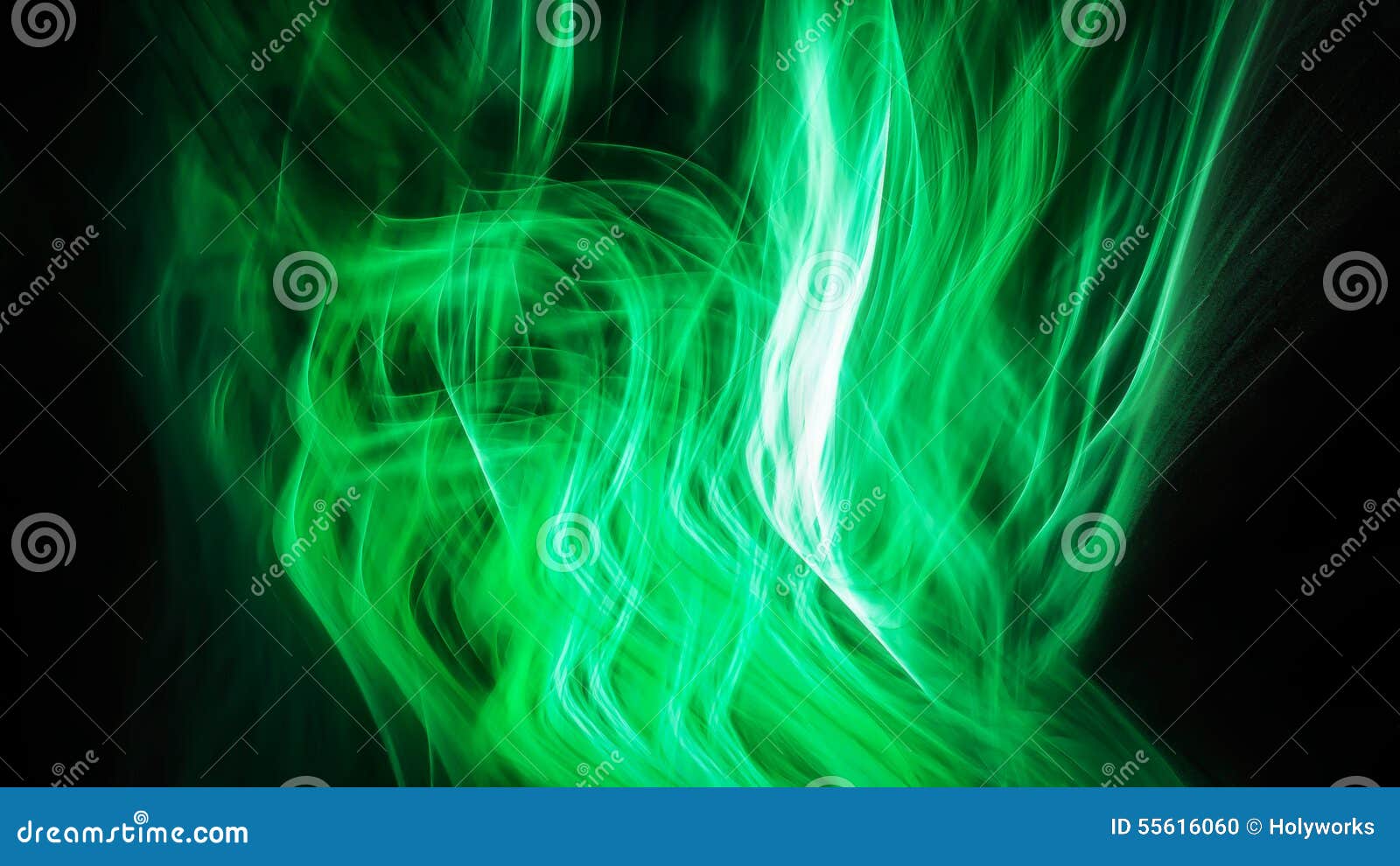 Abstract Green Glowing Flame Stock Illustration - Illustration of ...