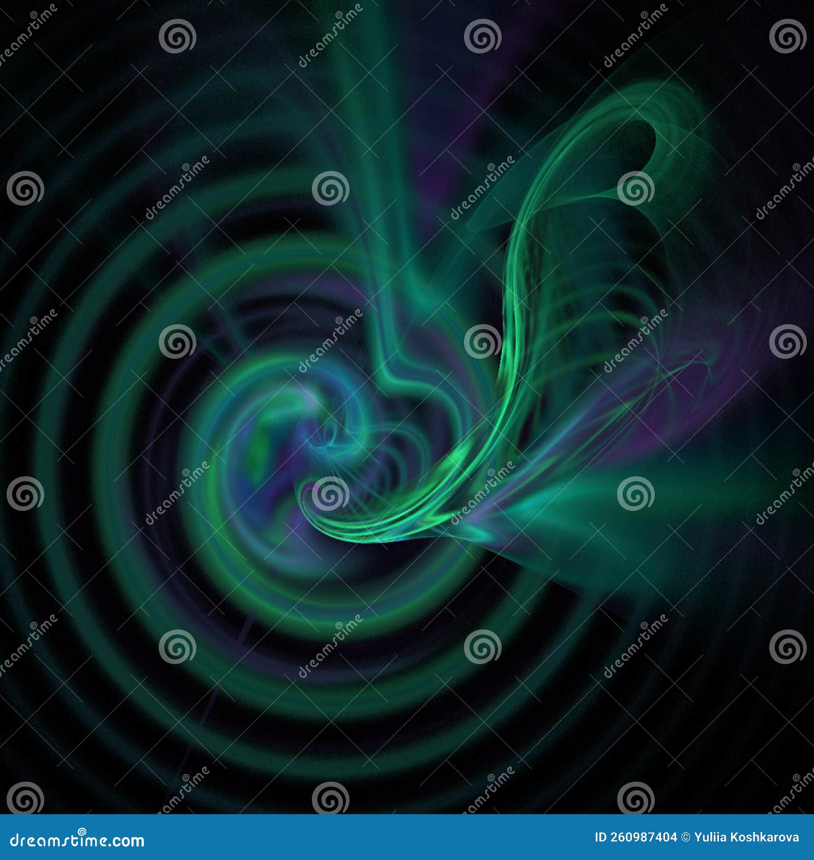 Abstract Green Glowing Pattern on Black Background, Design Stock ...