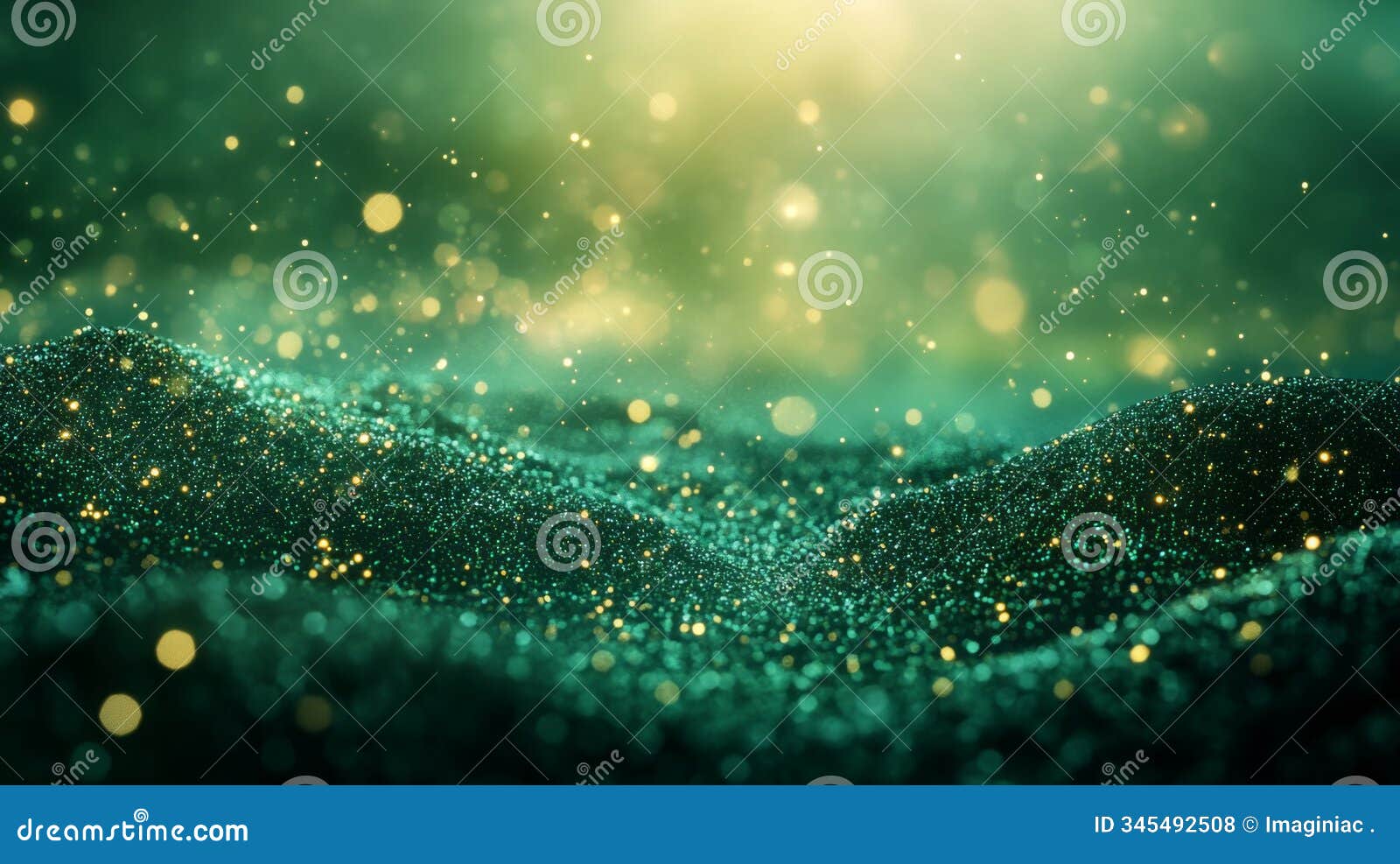 Abstract Green and Gold Glitter Background Stock Photo - Image of soft ...