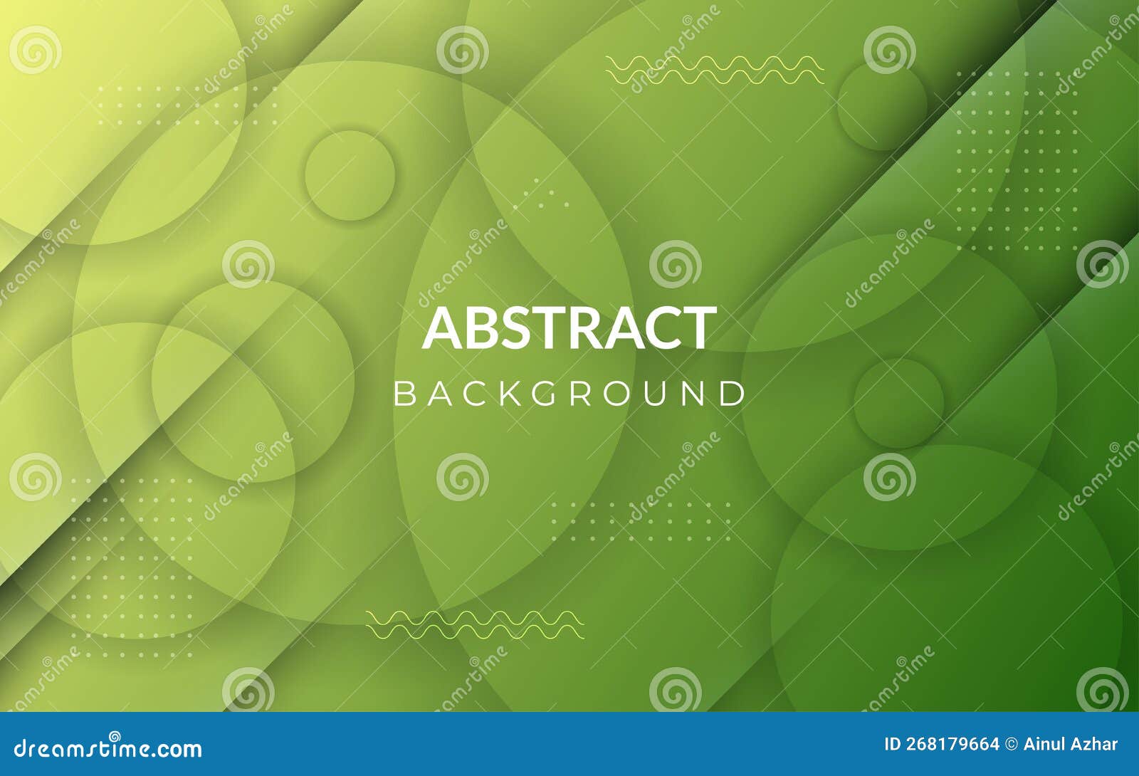 Abstract Green Gradient Circle Shadow and Geometric Shape Decoration ...