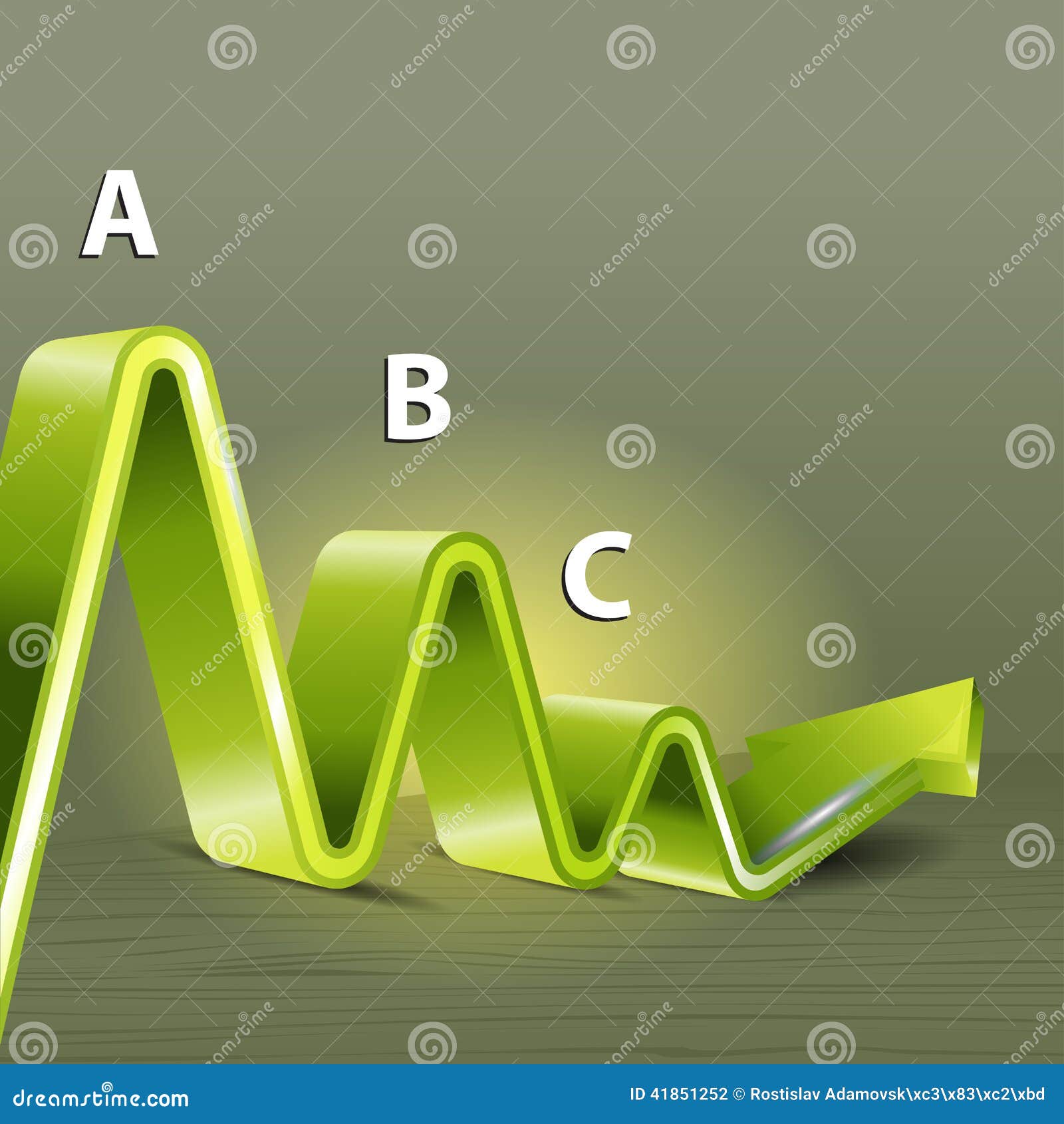 Green Graph Cartoon Vector | CartoonDealer.com #42441041