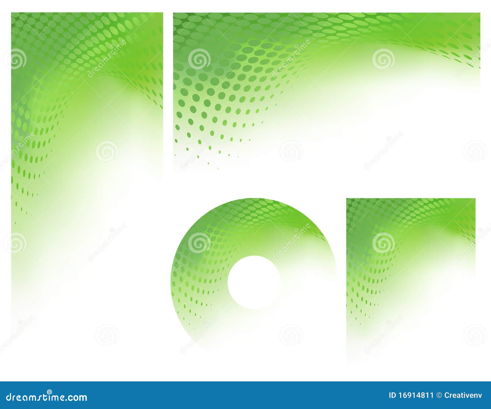 Abstract Green Graphic Background Set Stock Vector - Illustration of ...
