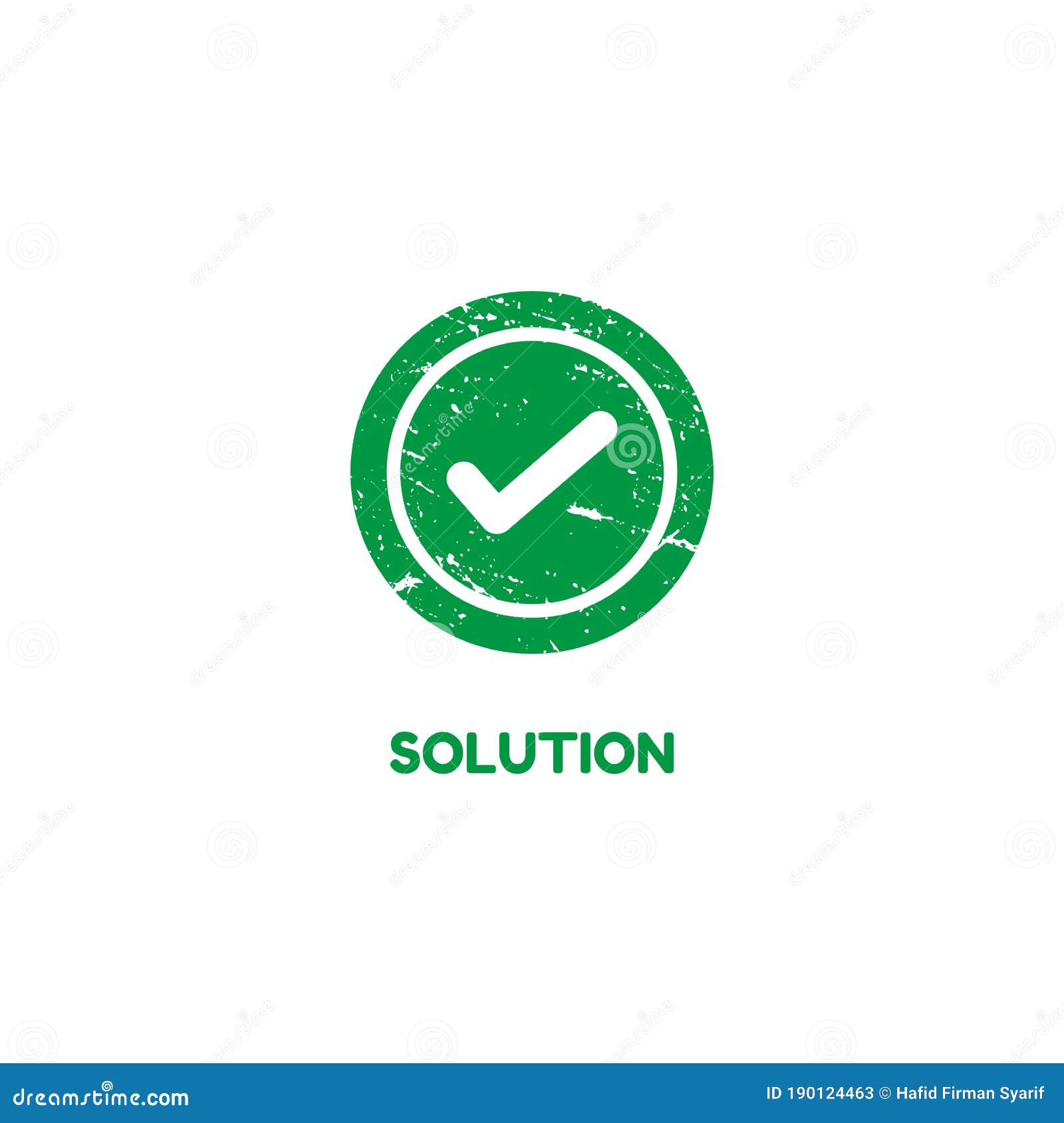 Abstract Green Grunge Solution Icon Vector Stock Vector - Illustration ...