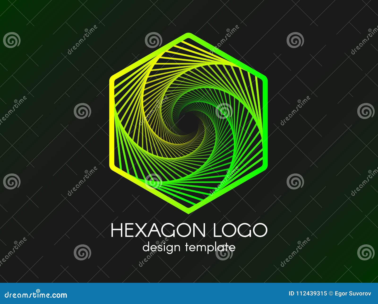 Green Hexagon Basic Simple Shapes Isolated On White Background ...