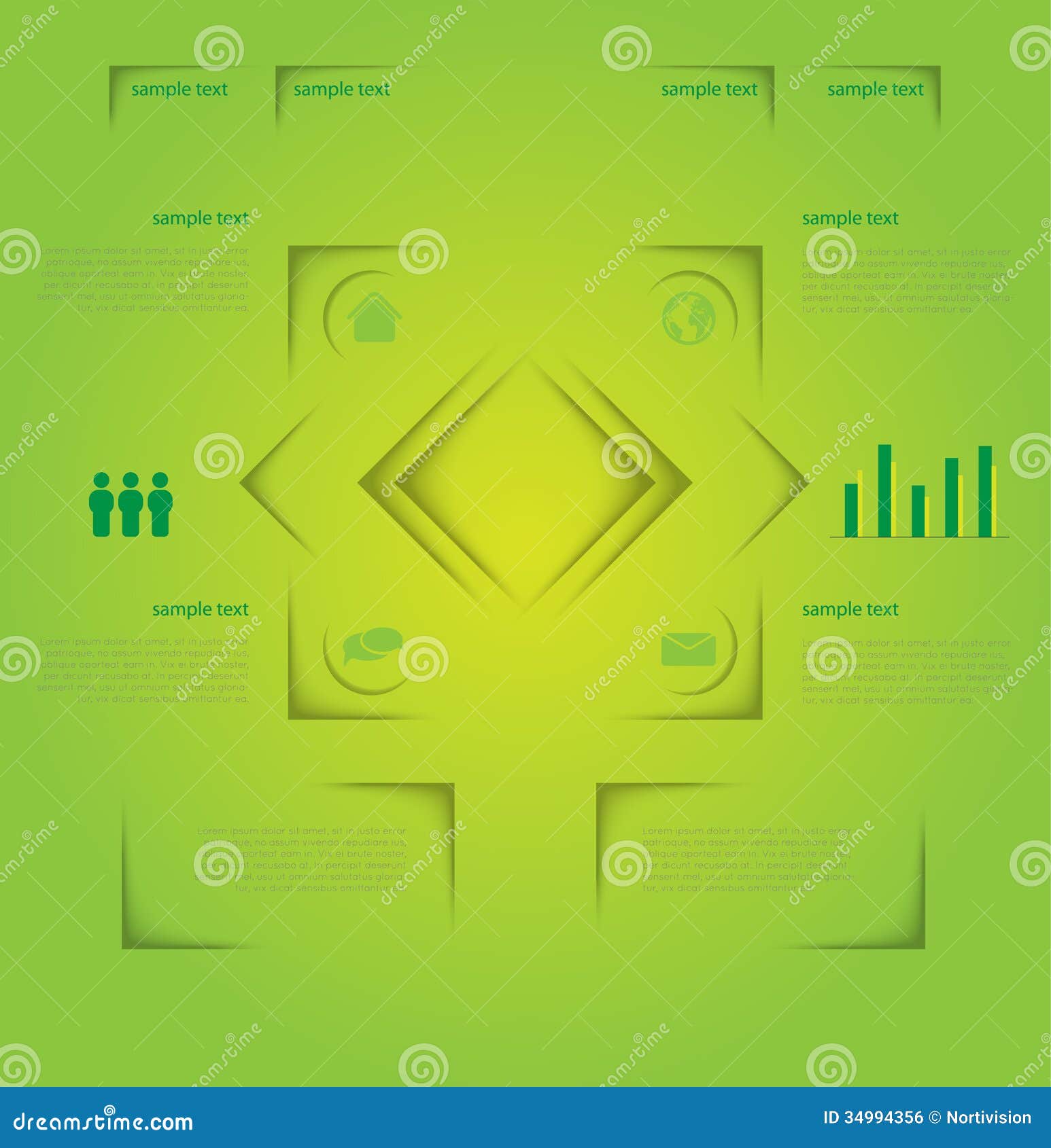 Abstract Green Infographic Template Royalty-Free Stock Image ...