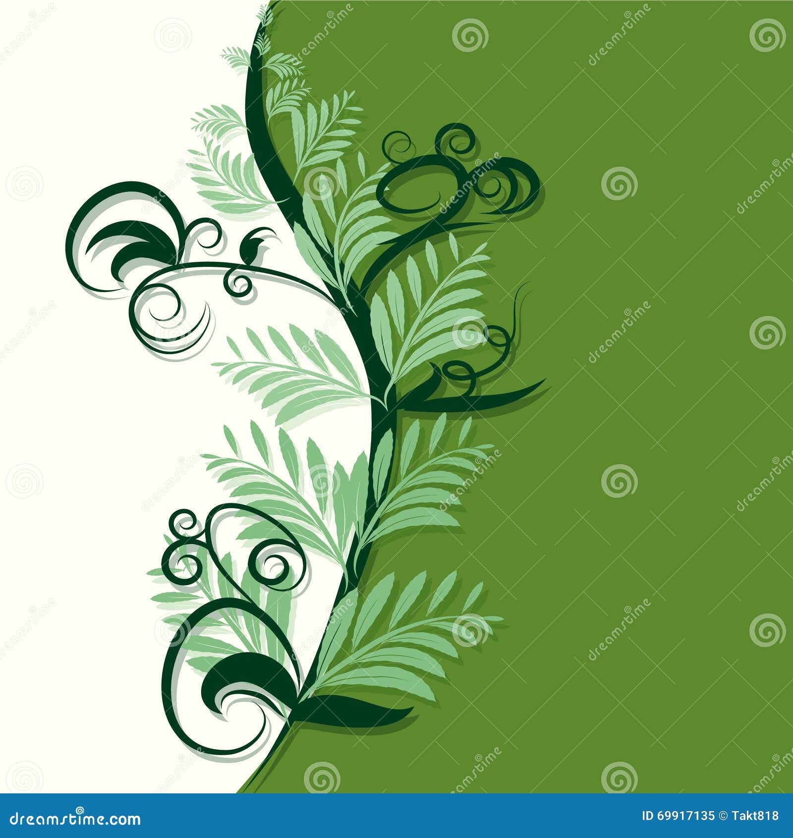 Abstract Green and Ivory Background Stock Vector - Illustration of ...