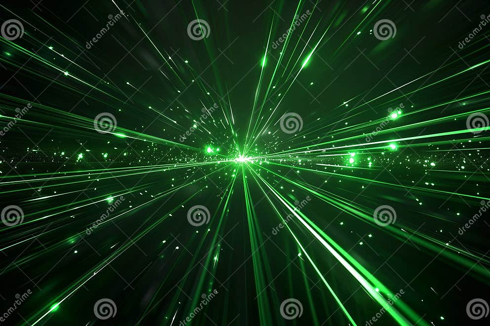 Abstract Green Lasers stock image. Image of render, reality - 328539099