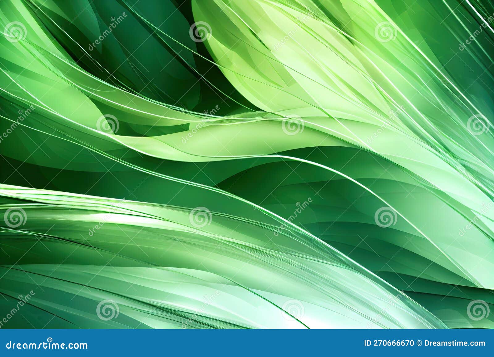 Abstract Green Leaf Shapes Pattern Background Digital Illustration ...