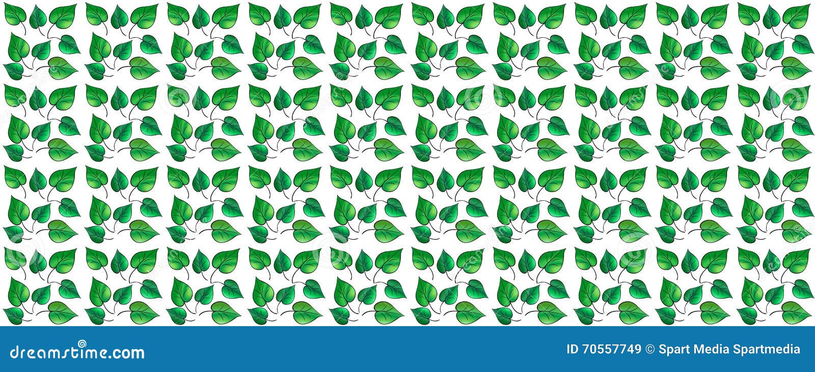 Abstract Green Leaves Border Stock Vector - Illustration of dressing ...