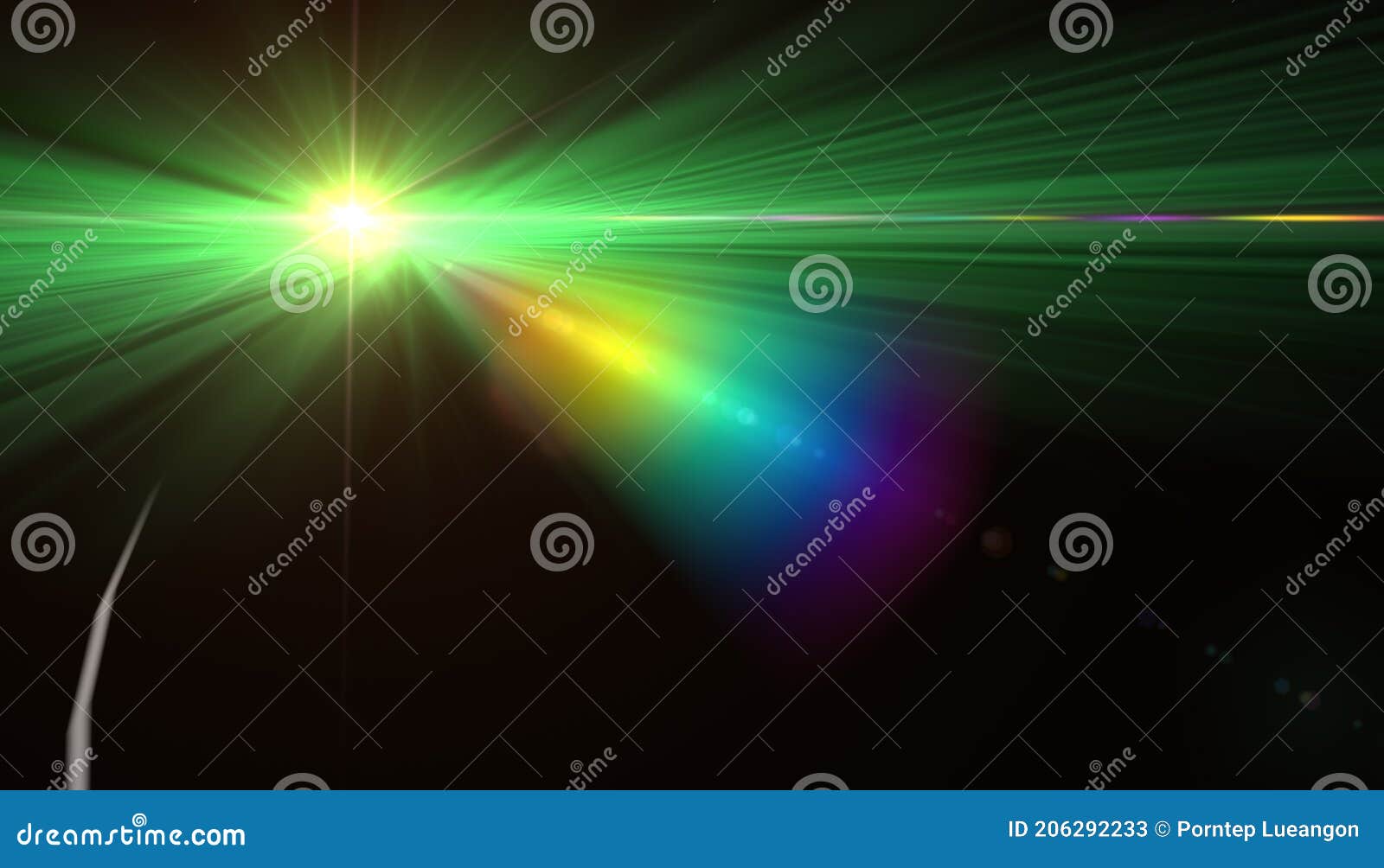 Abstract green lens flare stock illustration. Illustration of sunrise ...