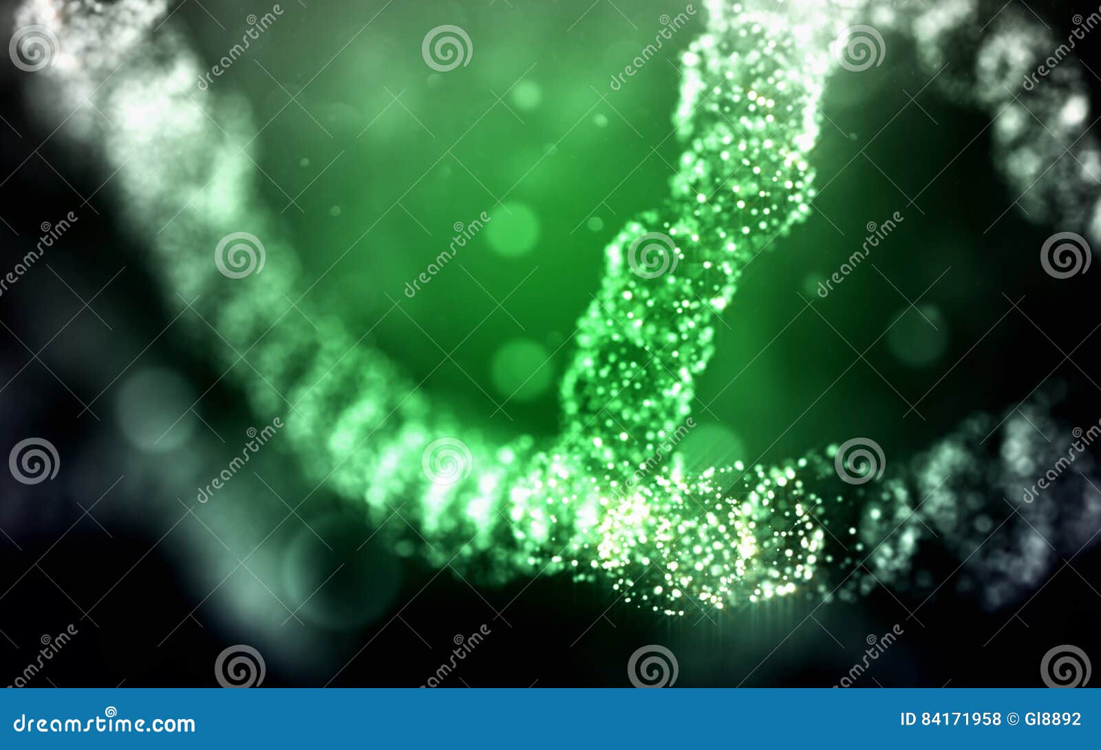 Abstract Green Light Wave Background Stock Illustration - Illustration ...