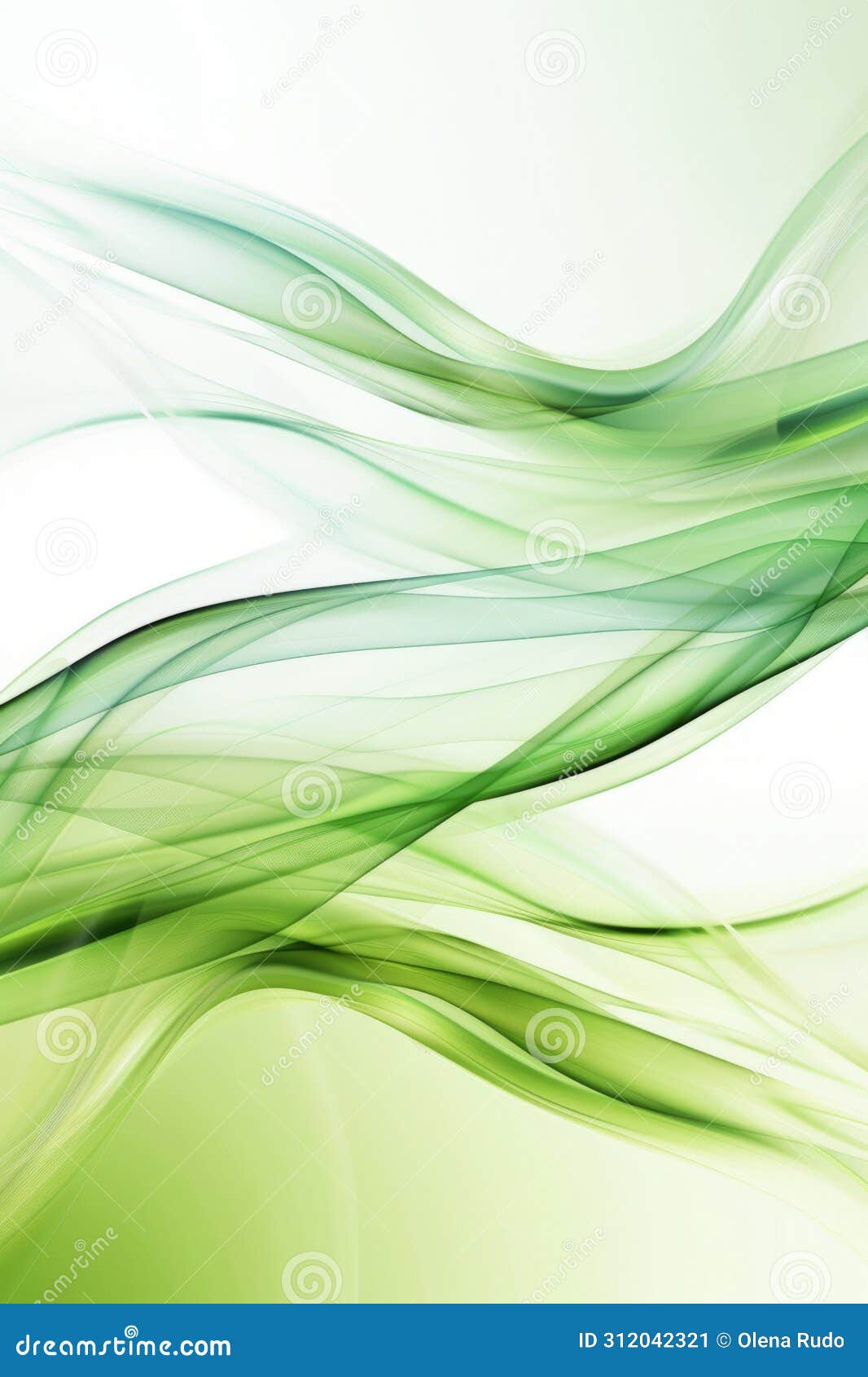 Abstract Green Light Waves and Particles Stock Illustration ...
