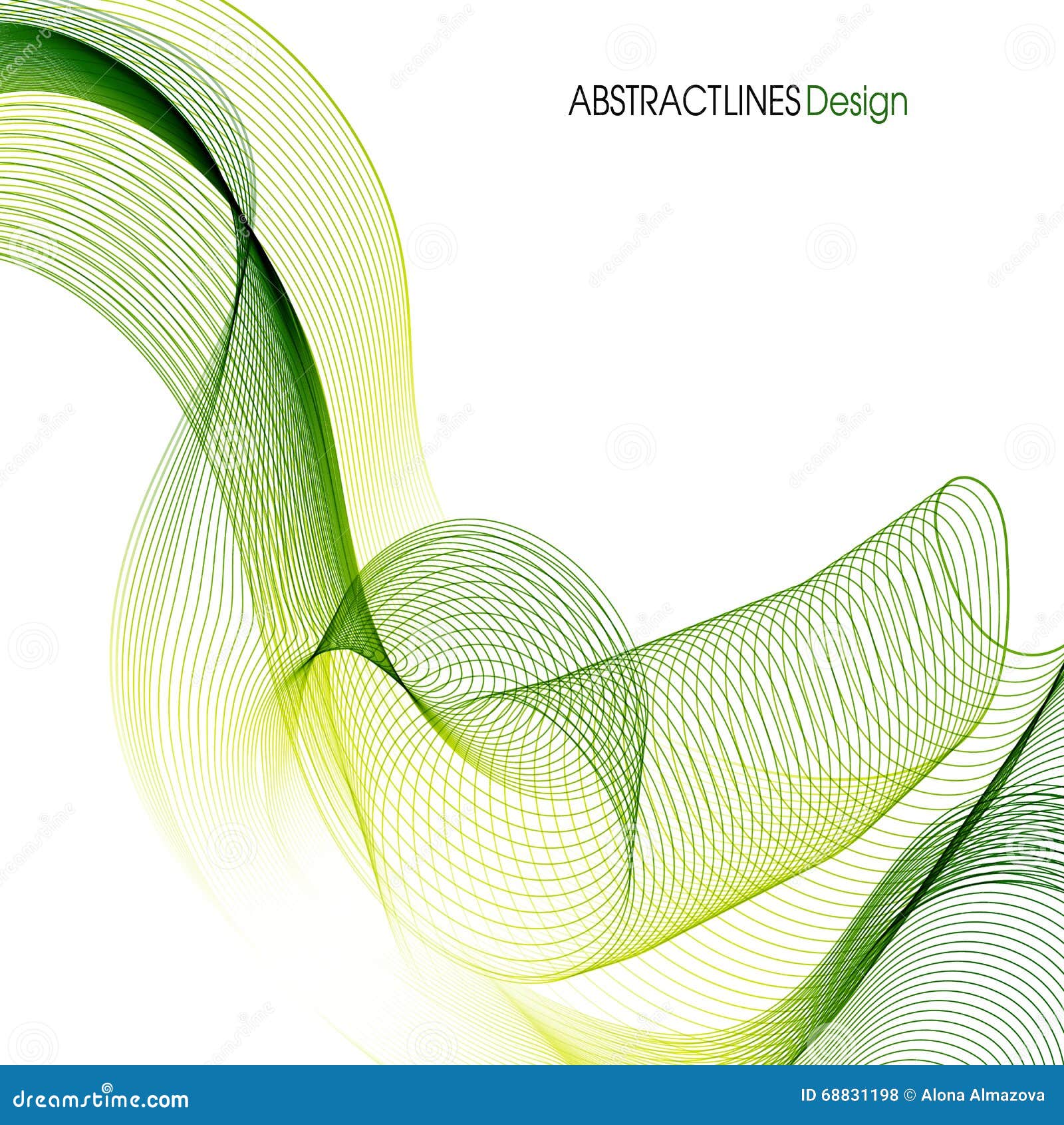 Abstract Green Lines Design Stock Illustration - Illustration of ...