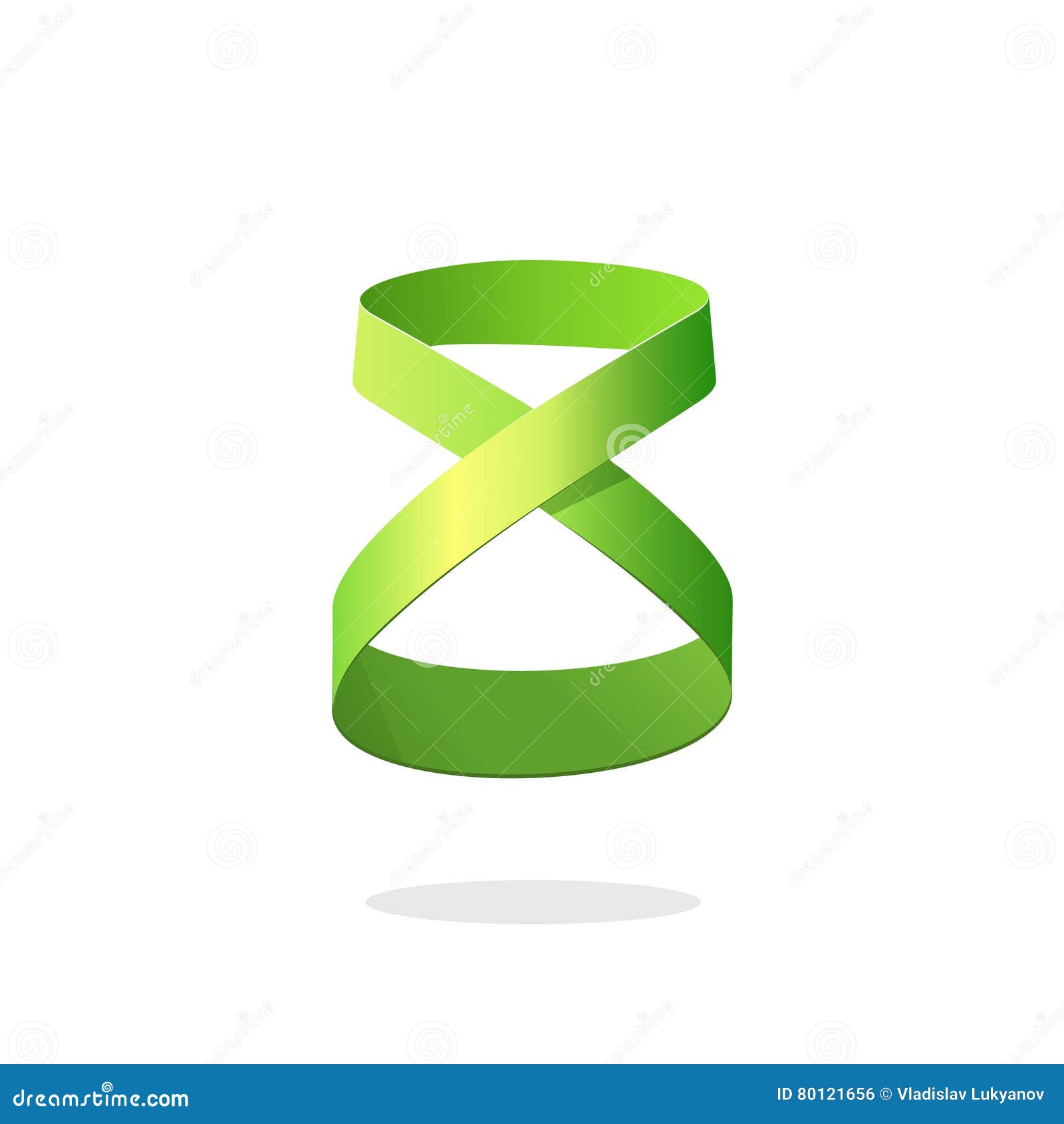 Abstract Green Loop Ribbon Logo Element Design Dea of Infinity Stock ...