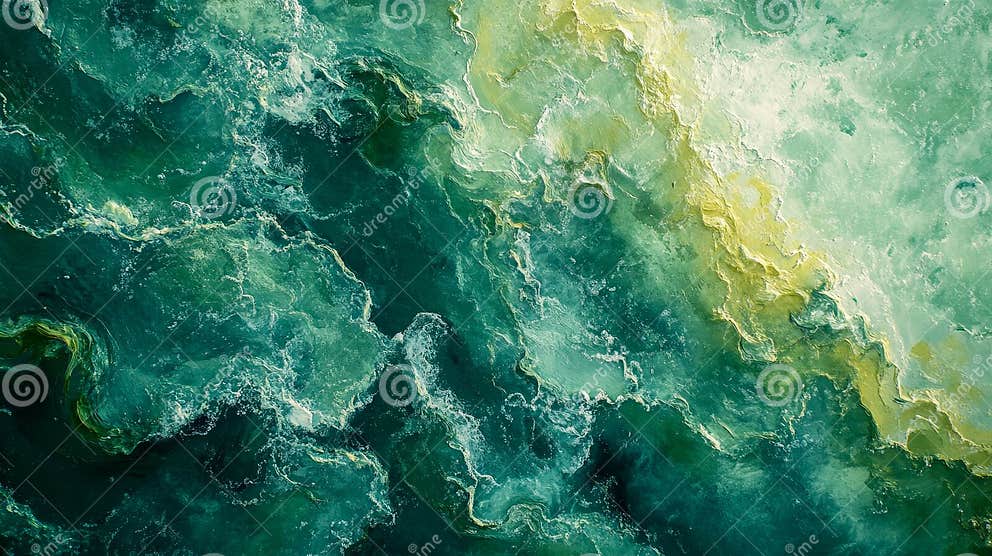 Abstract Green Marble Texture with Brush Stroke Pattern Stock ...