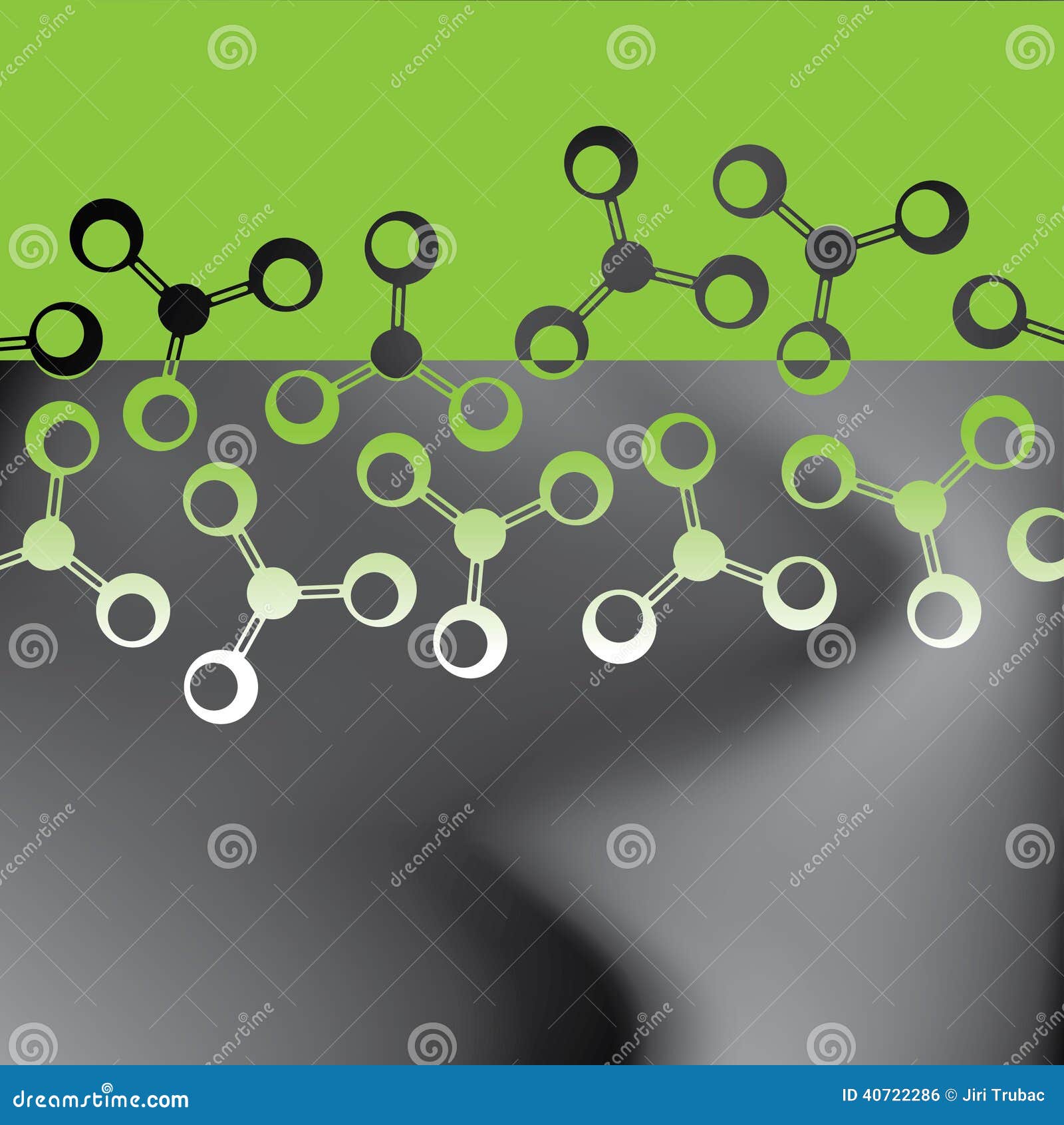 Abstract Green Molecules Background Stock Vector - Illustration of ...