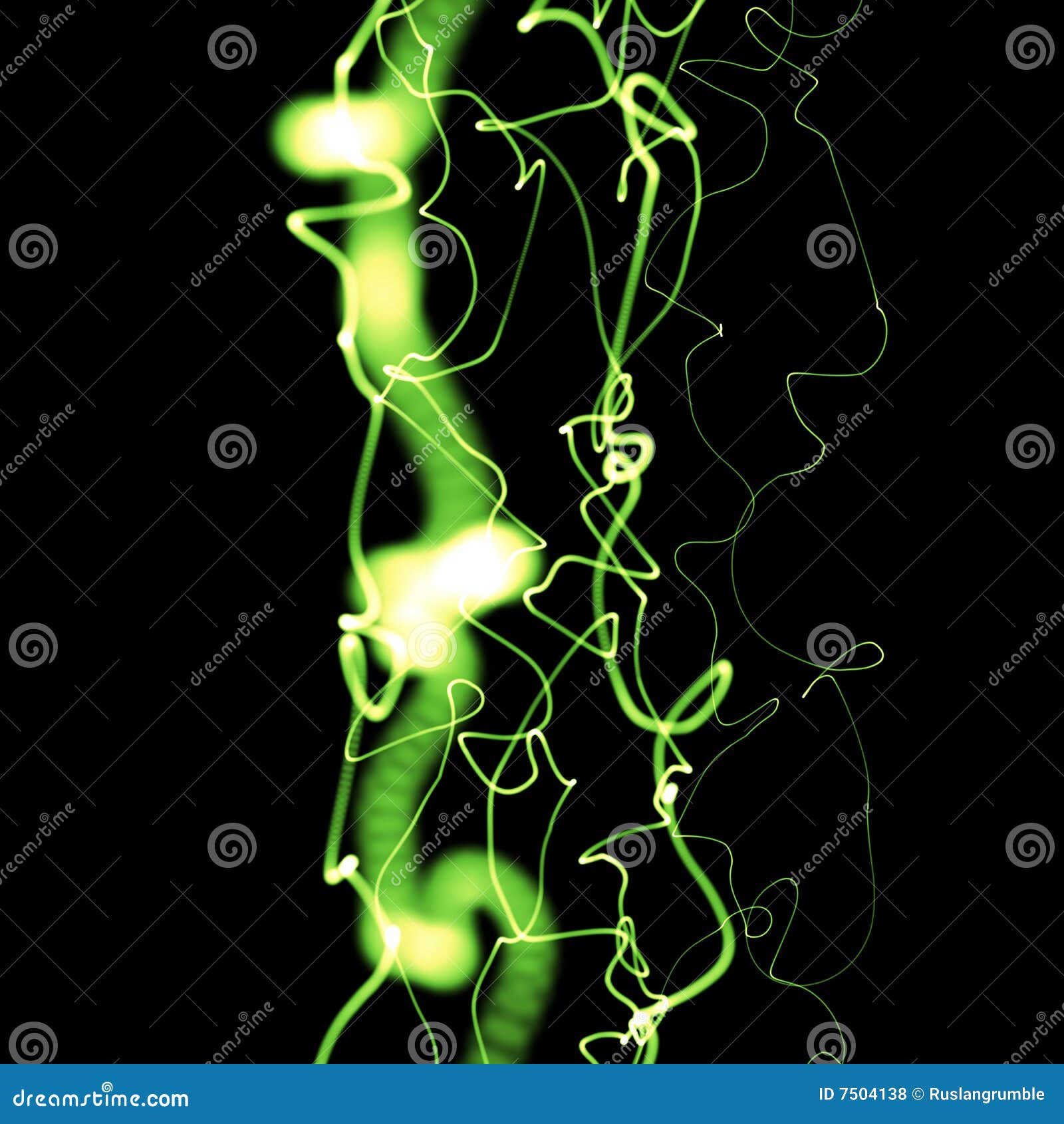 Abstract green neon lines stock illustration. Illustration of fantasy ...
