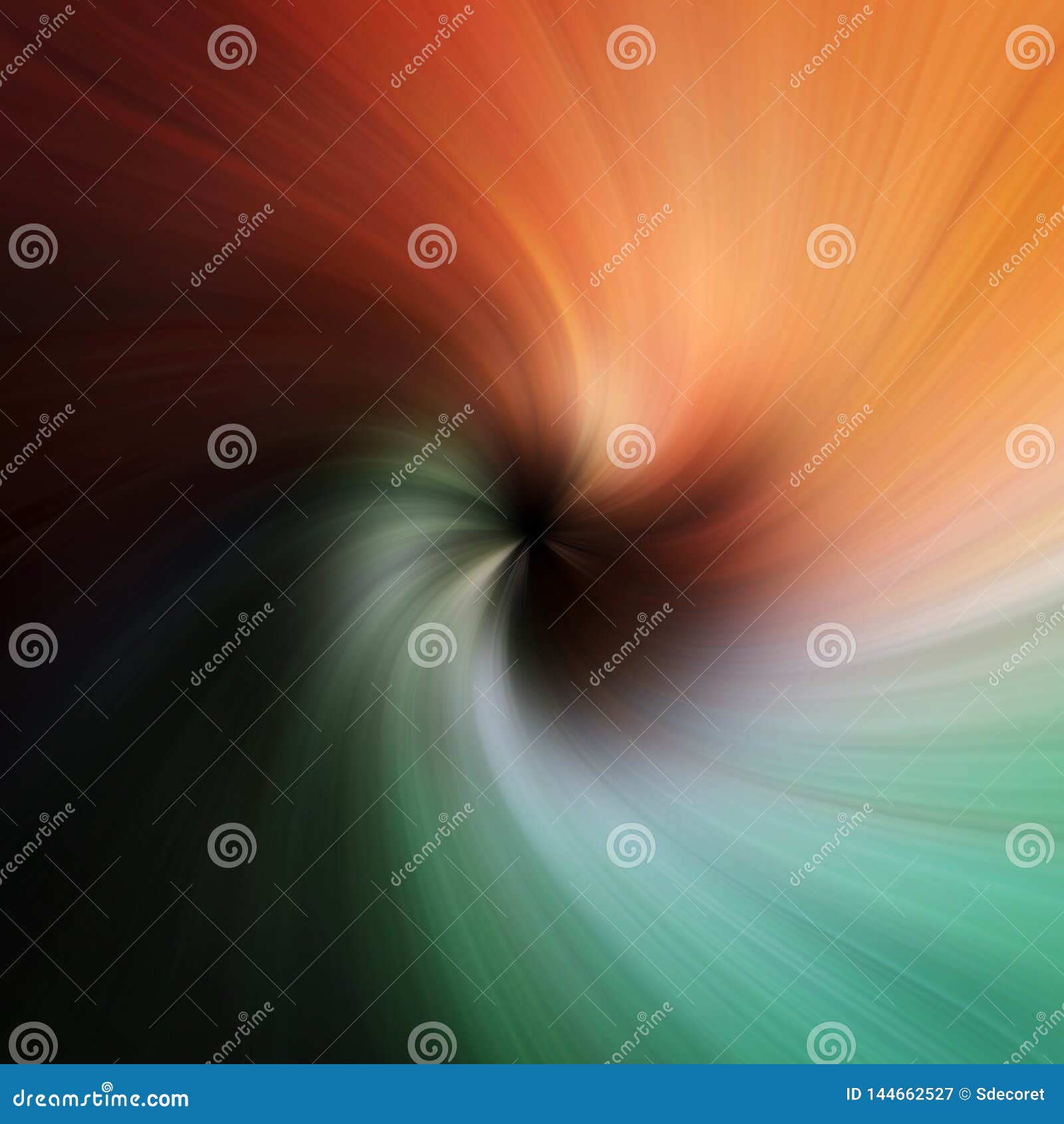 Abstract Green Orange Zoom Effect Background Stock Illustration ...