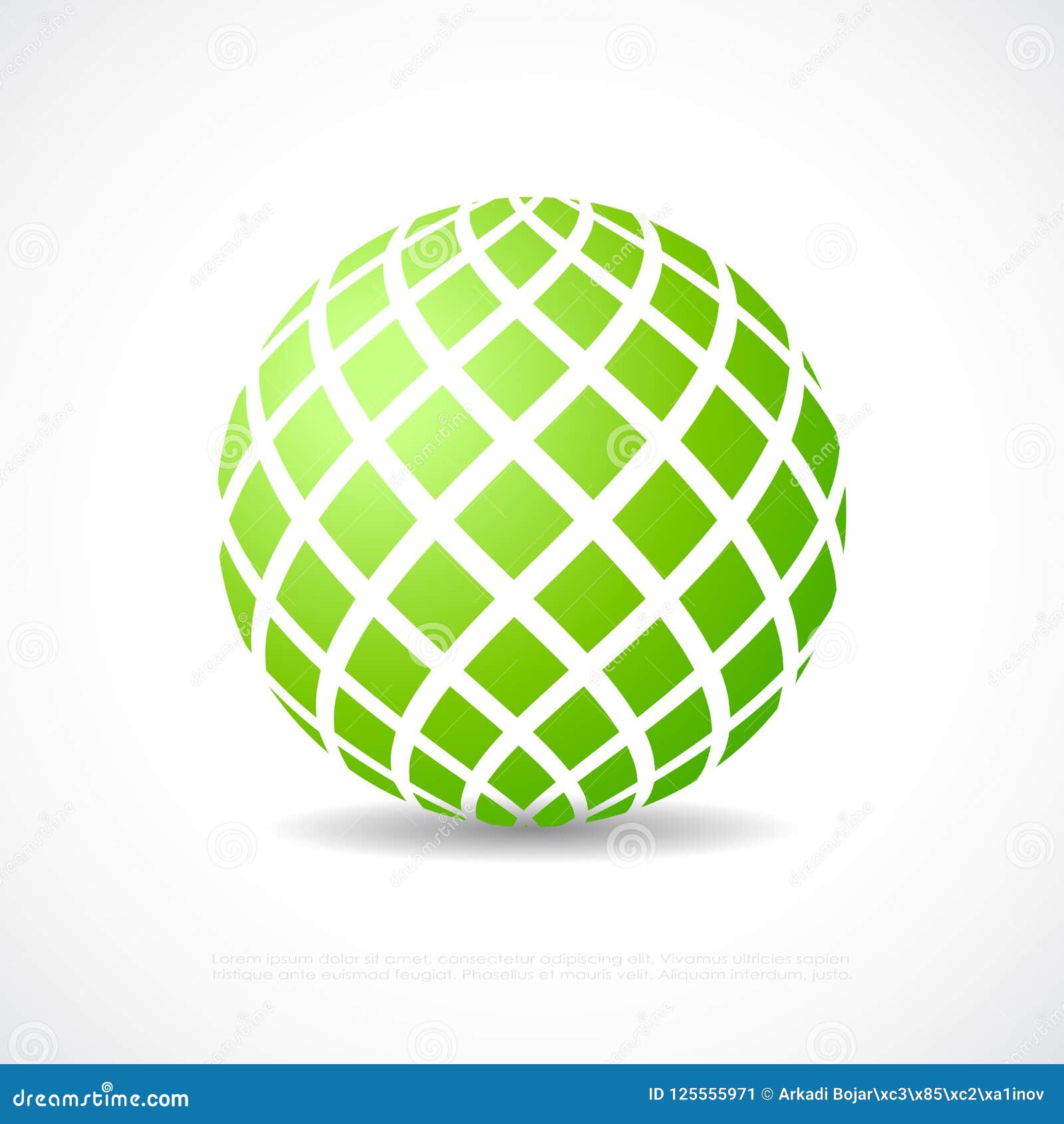 Green orb icon stock vector. Illustration of green, cartoon - 125555971