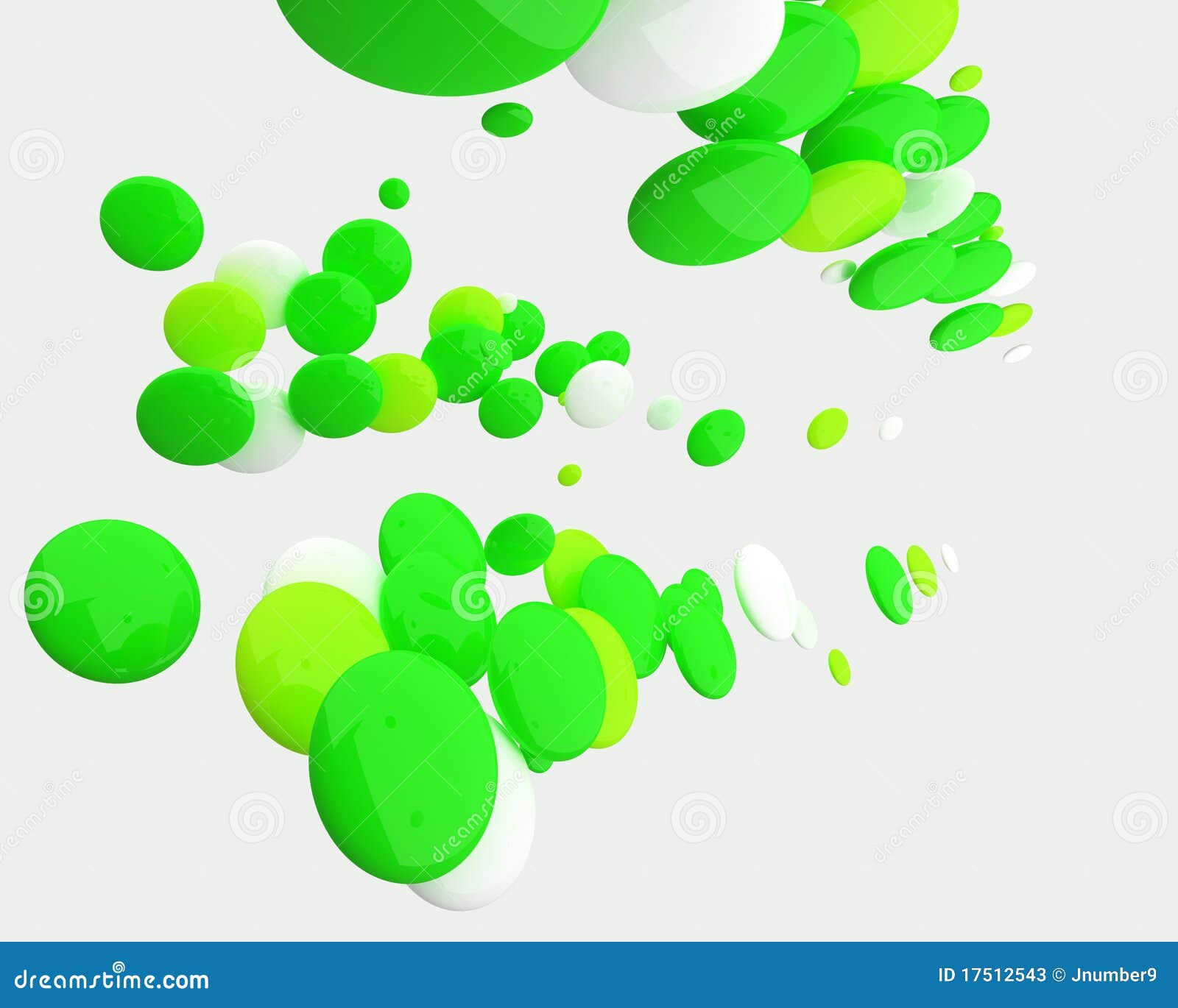 Abstract Green Oval Shapes Isolated Stock Illustration - Illustration ...
