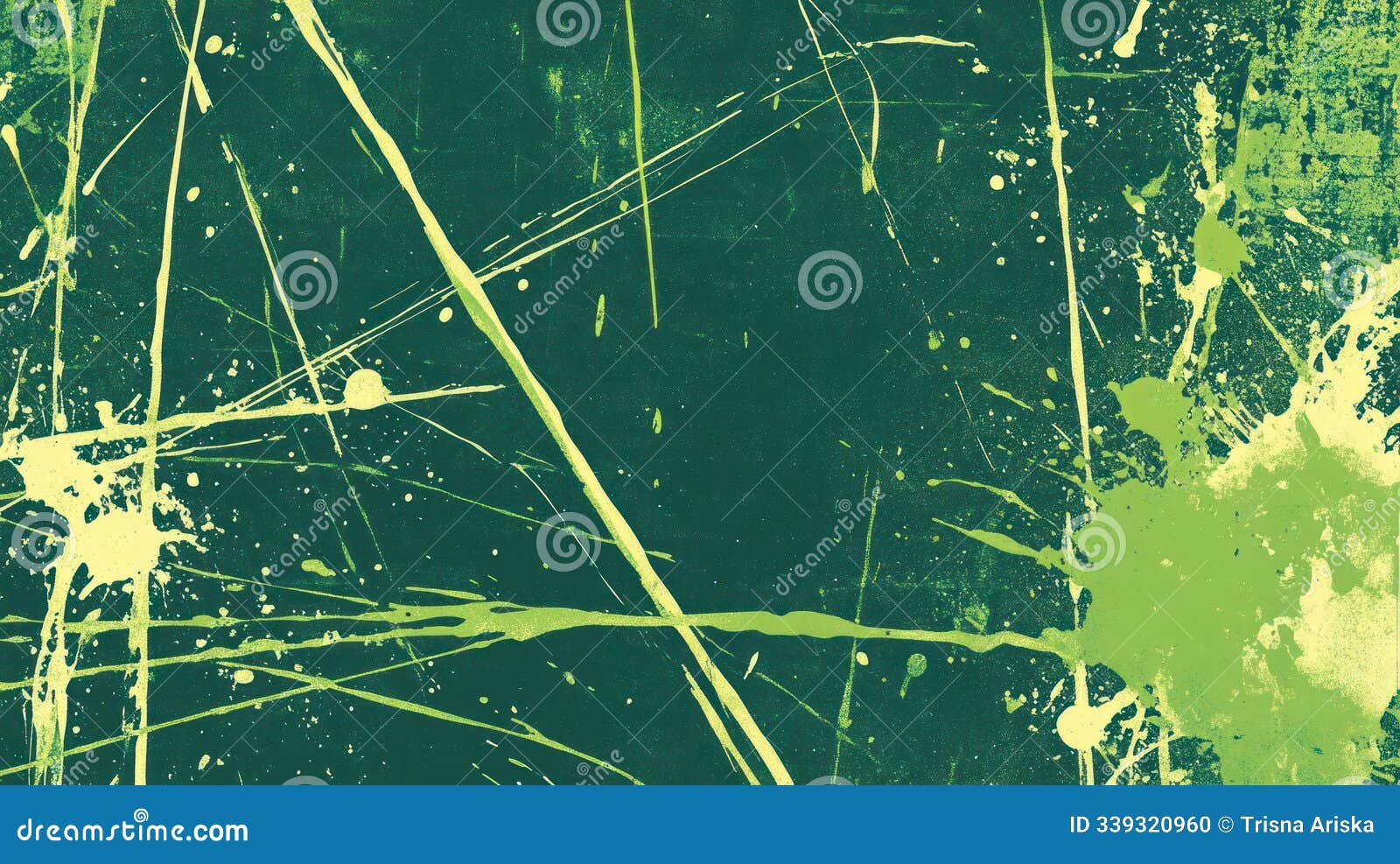 Abstract Green Paint Splatter with Dynamic Lines and Textures Stock ...