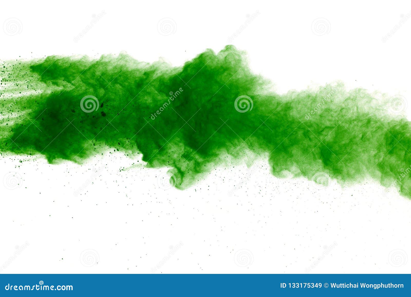 Abstract Green Powder Splatted Background,Freeze Motion of Color Powder ...