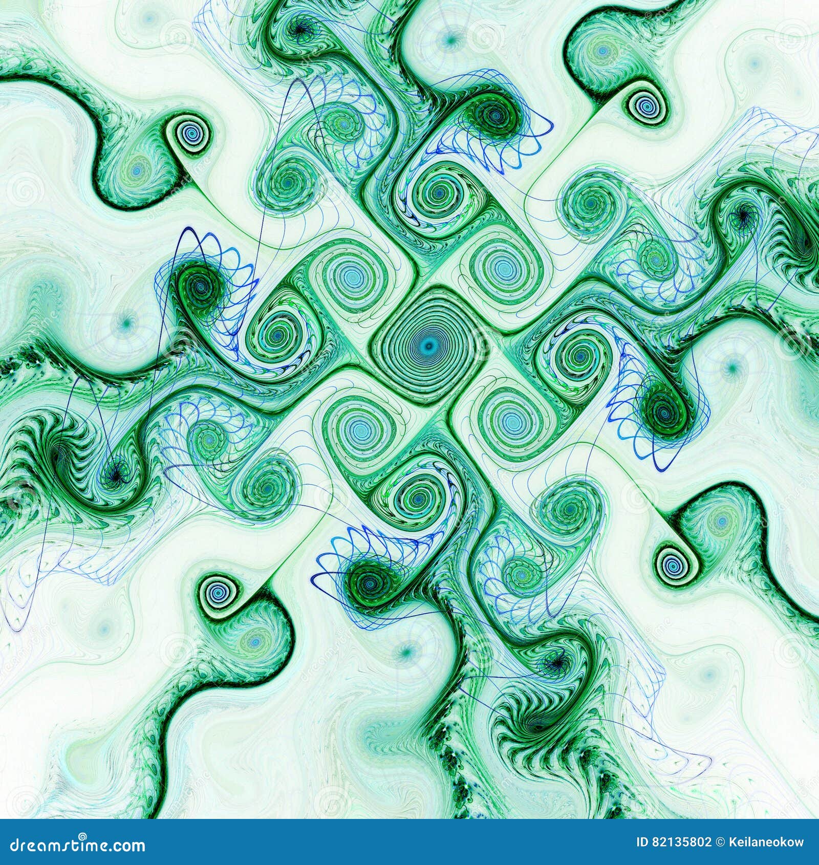 Abstract Green and Psychedelic Gnarly Design Stock Illustration ...