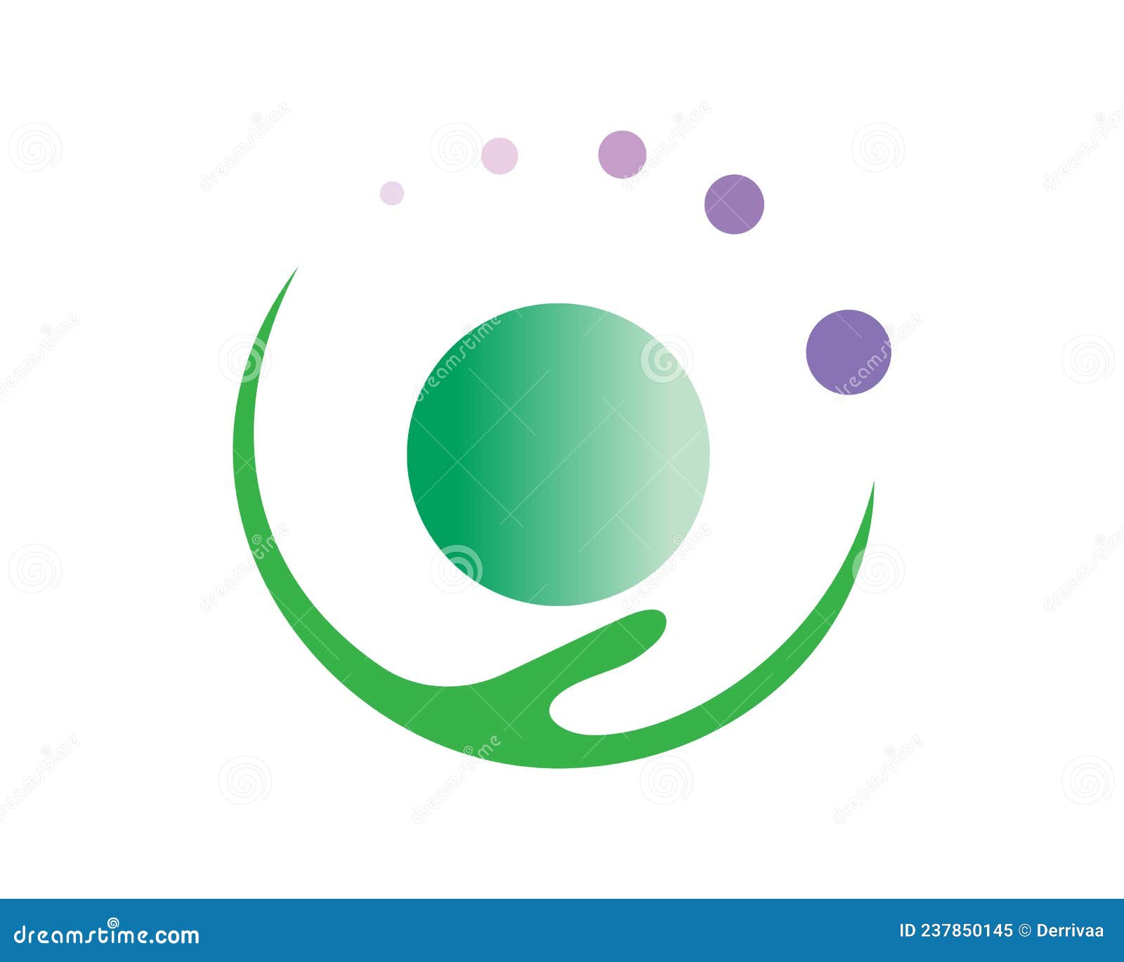 Abstract Green and Purple Circles Symbol Stock Vector - Illustration of ...