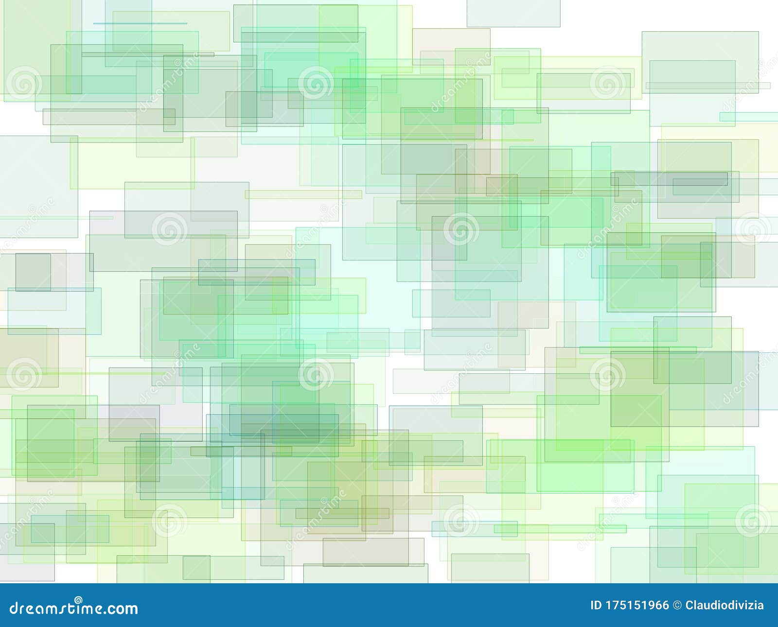 Abstract Green Rectangles Illustration Background Stock Illustration ...