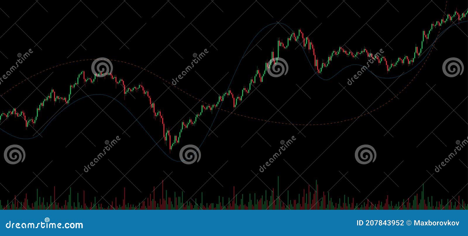 Abstract Green and Red Candlestick Charts Stock Vector - Illustration ...
