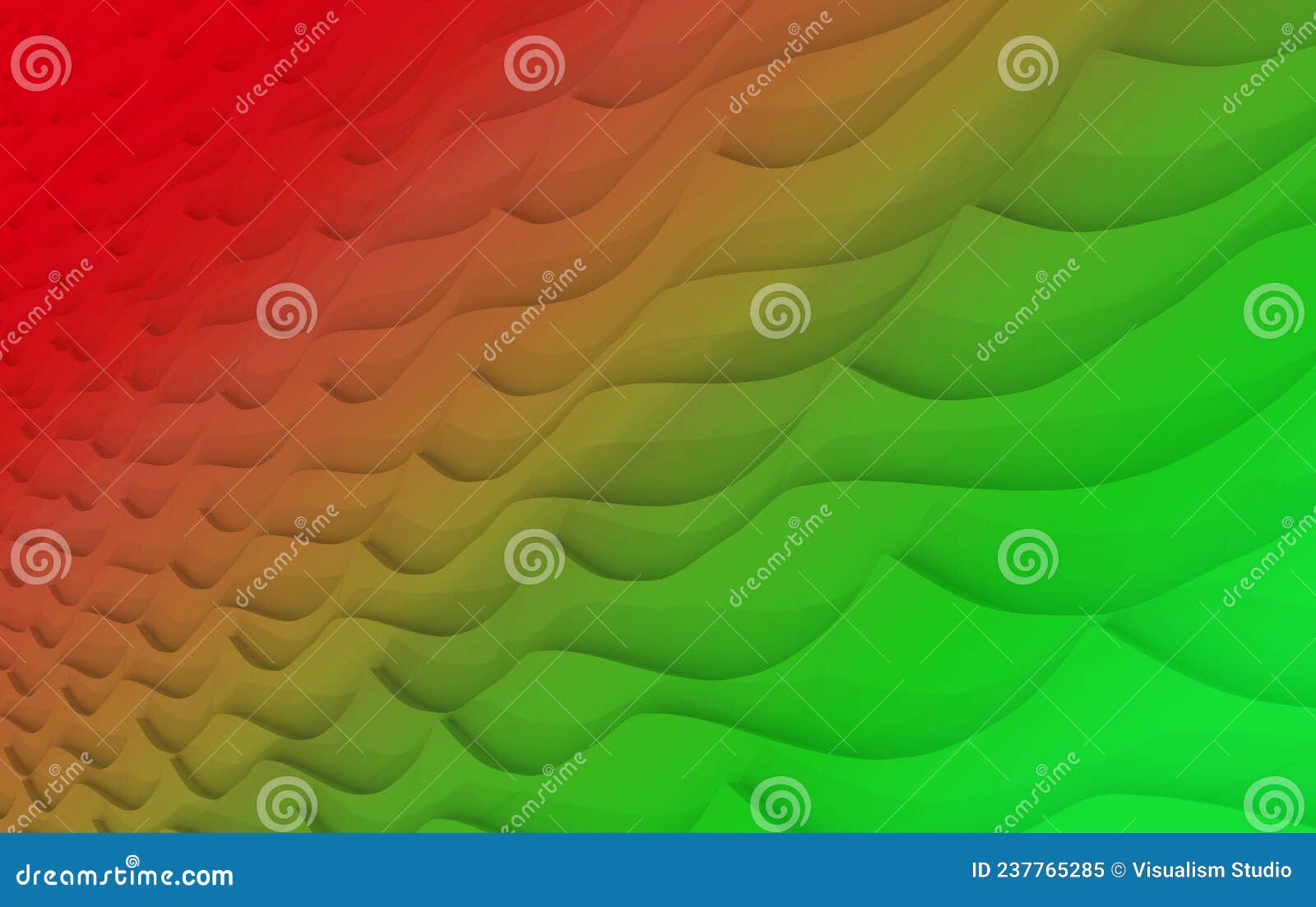 Abstract Green and Red Wave Dynamic Flowing Particles Shaped Dots ...