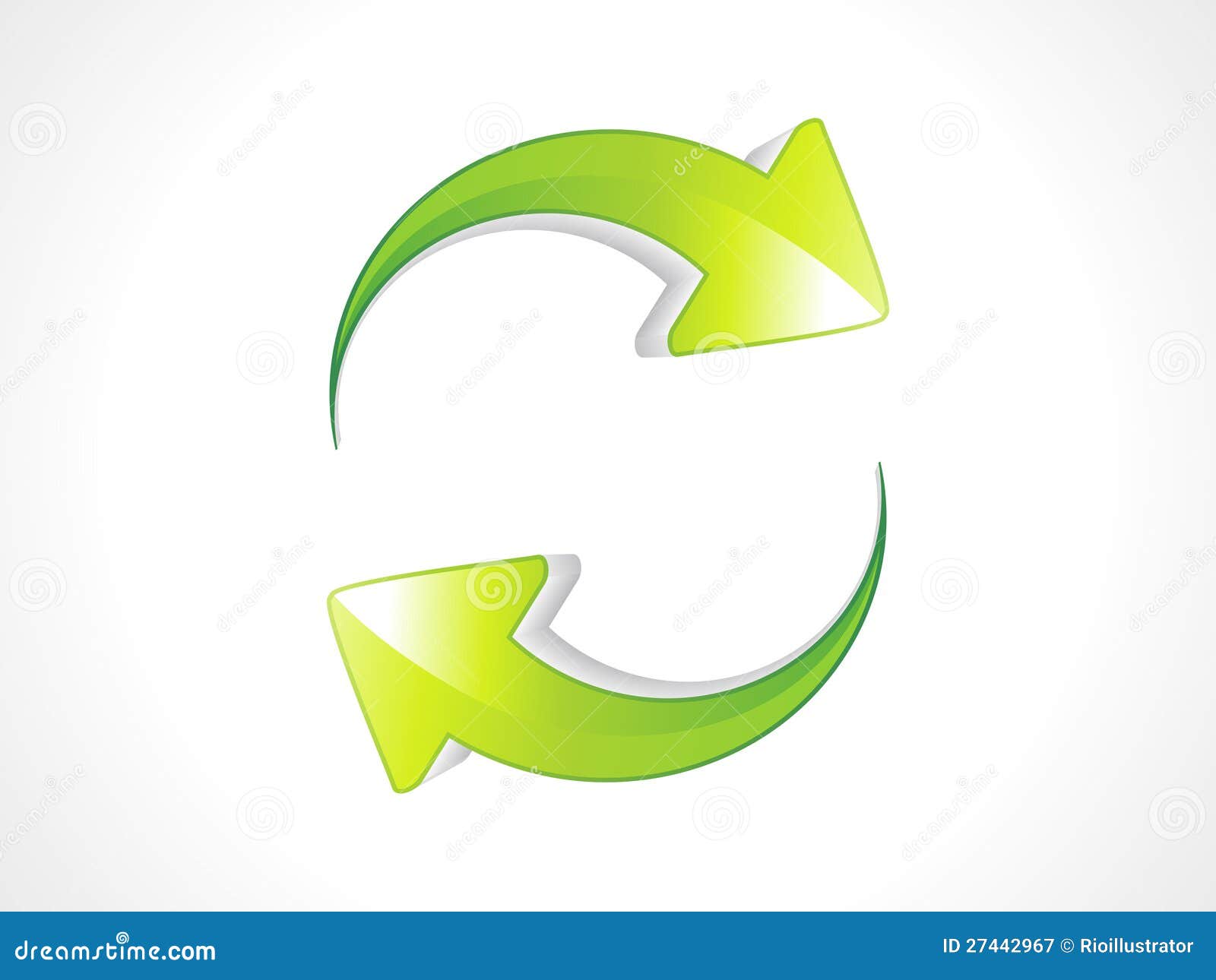 Abstract Green Refresh Icon Stock Vector - Illustration of isolated ...