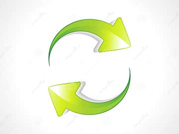 Abstract Green Refresh Icon Stock Vector - Illustration of isolated ...