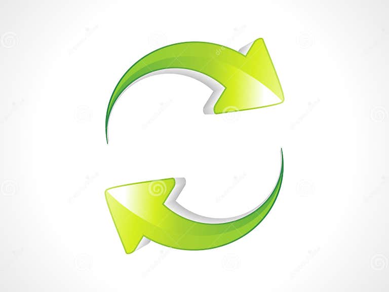Abstract Green Refresh Icon Stock Vector - Illustration of isolated ...