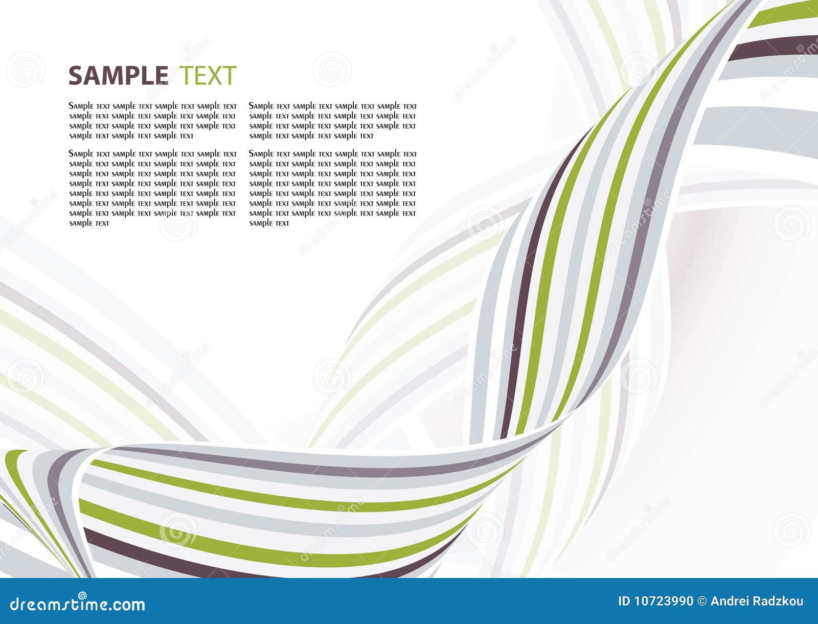 Abstract green ribbon stock vector. Illustration of expression - 10723990