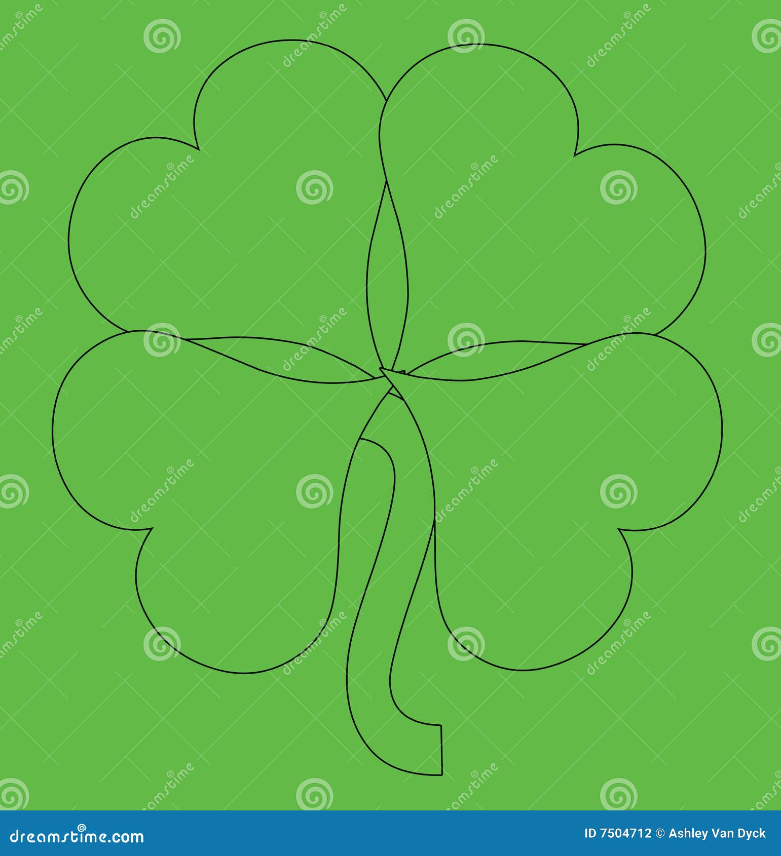 Abstract Green Shamrock stock illustration. Illustration of leaf - 7504712