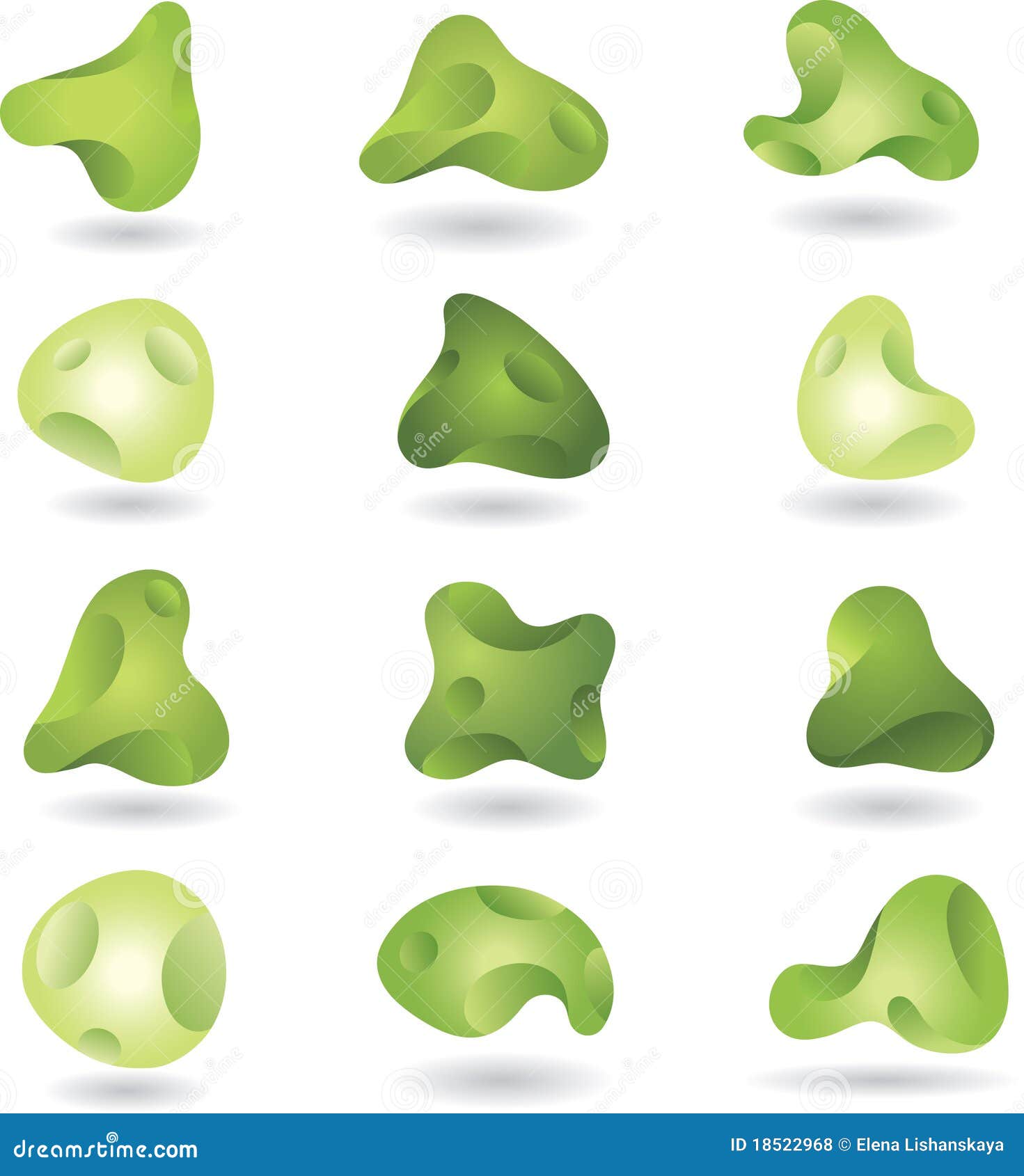 Abstract green shapes stock vector. Illustration of business - 18522968