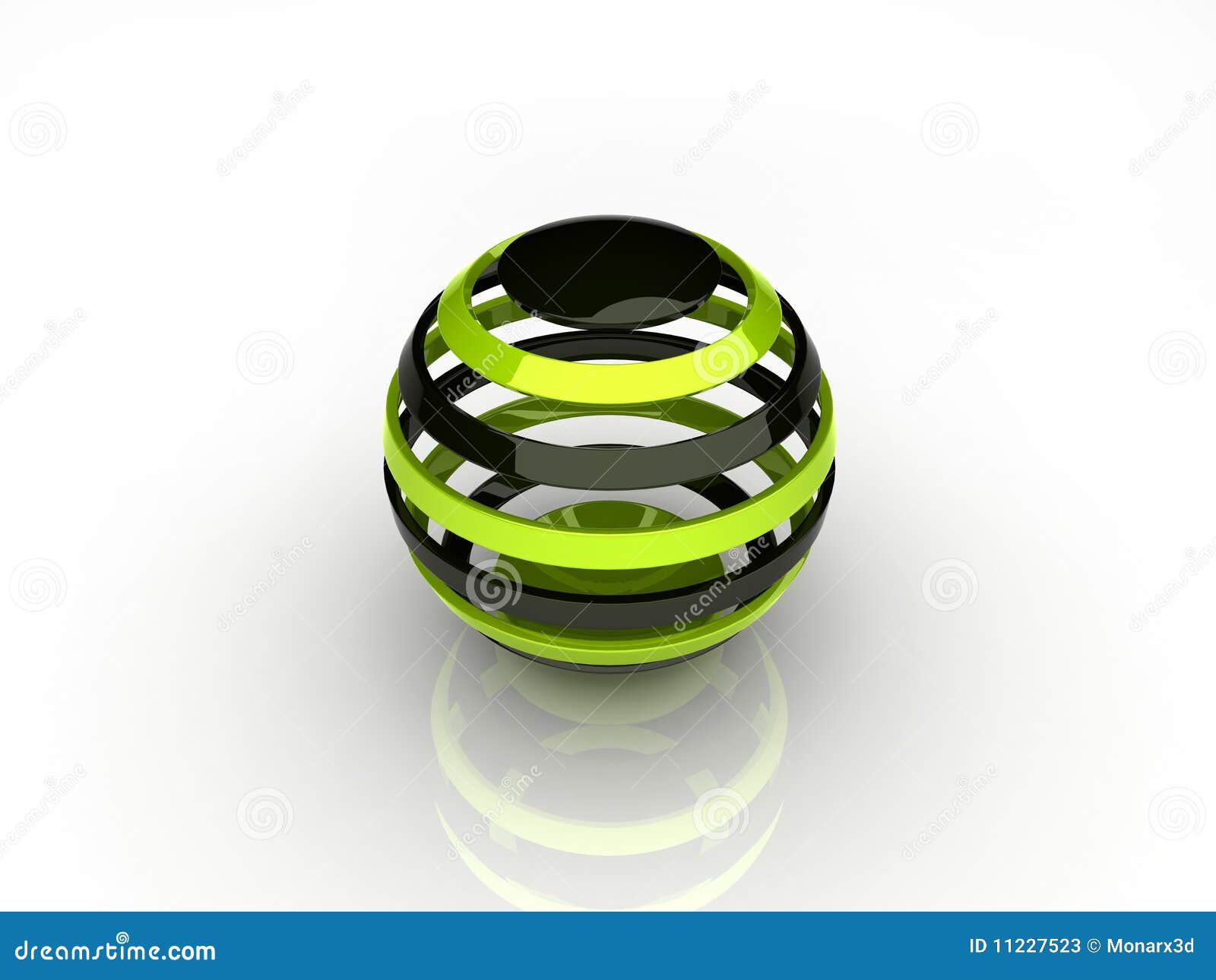 Abstract green sphere stock illustration. Illustration of dimensional ...