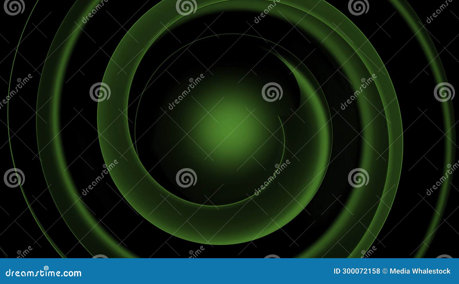 Abstract Green Spherical Objects with Ripples Around. Design. Swirling ...