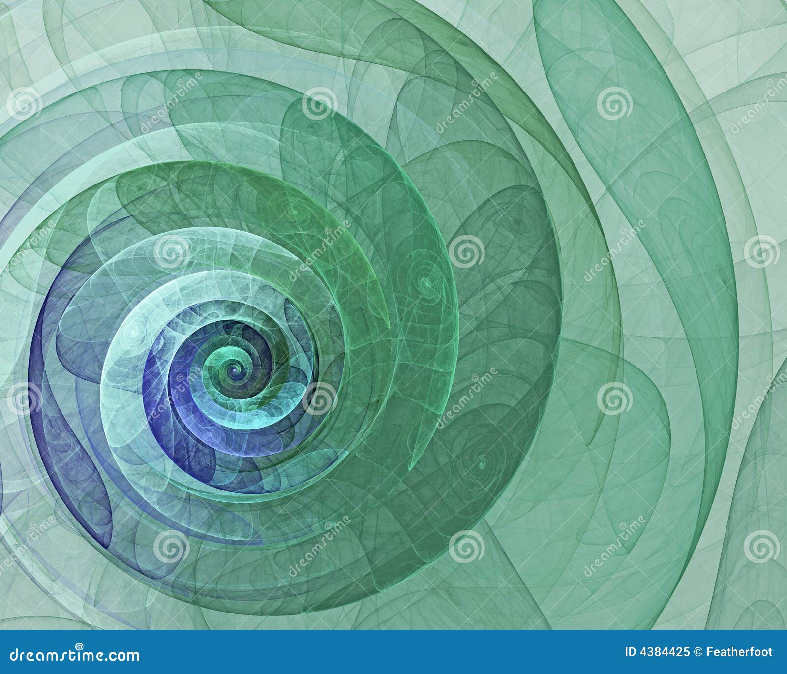 Abstract green spiral stock illustration. Illustration of light - 4384425