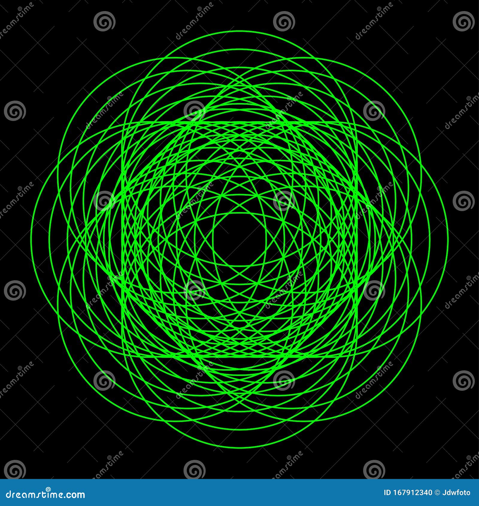 Green Spirograph stock illustration. Illustration of geometry - 167912340