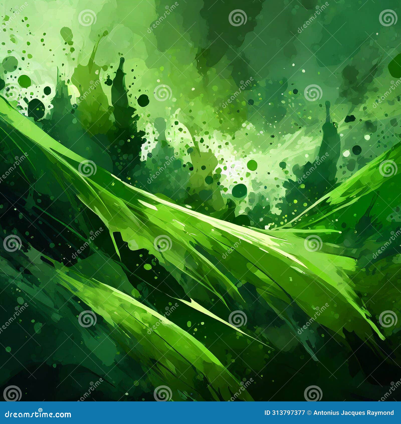 Abstract Green Splatter Background Stock Illustration - Illustration of ...