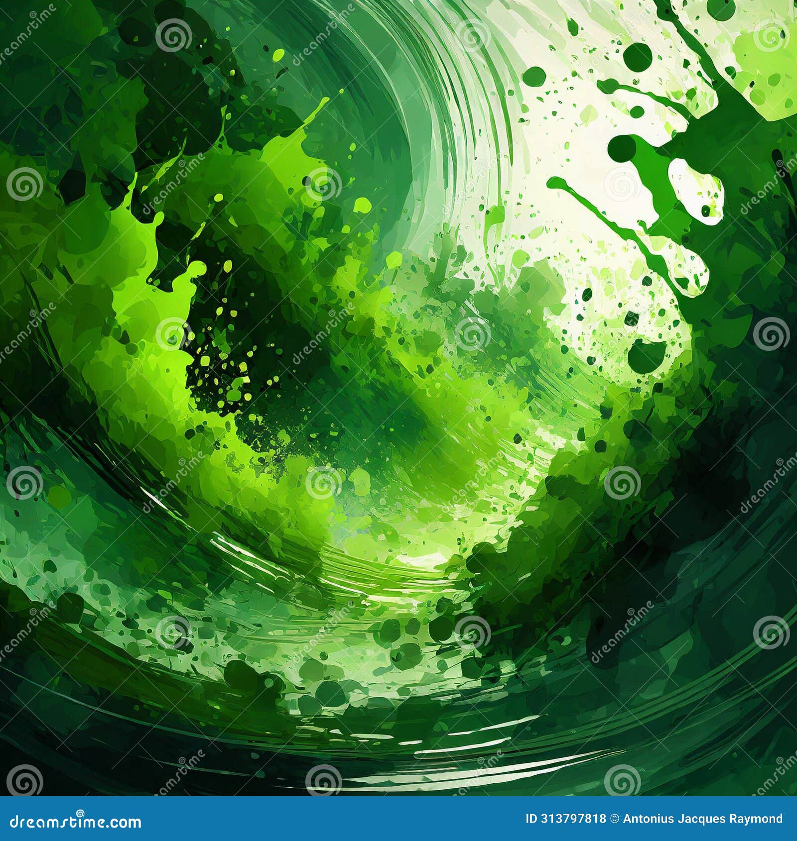 Abstract Green Splatter Background Stock Illustration - Illustration of ...