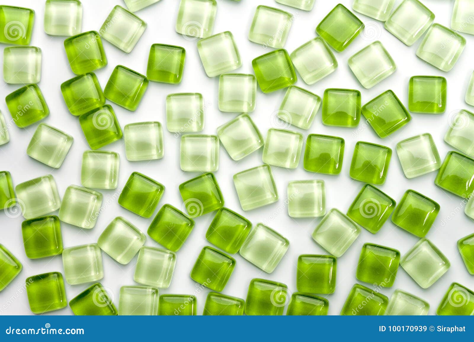 Abstract Green Square Glass Tile on White Background Stock Image ...