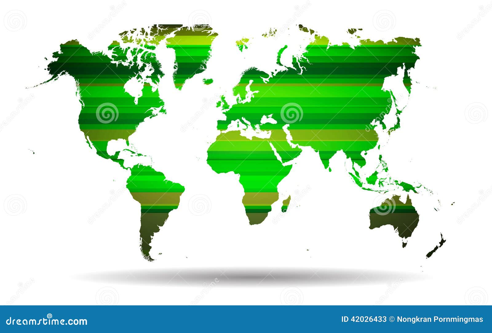 Green Straight And Arched Transparent Striped Elements Rotate On White ...