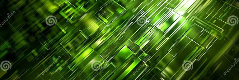 Abstract Green Tech Background with Geometric Patterns, Suitable for ...