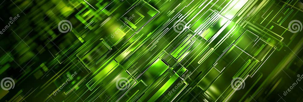 Abstract Green Tech Background with Geometric Patterns, Suitable for ...